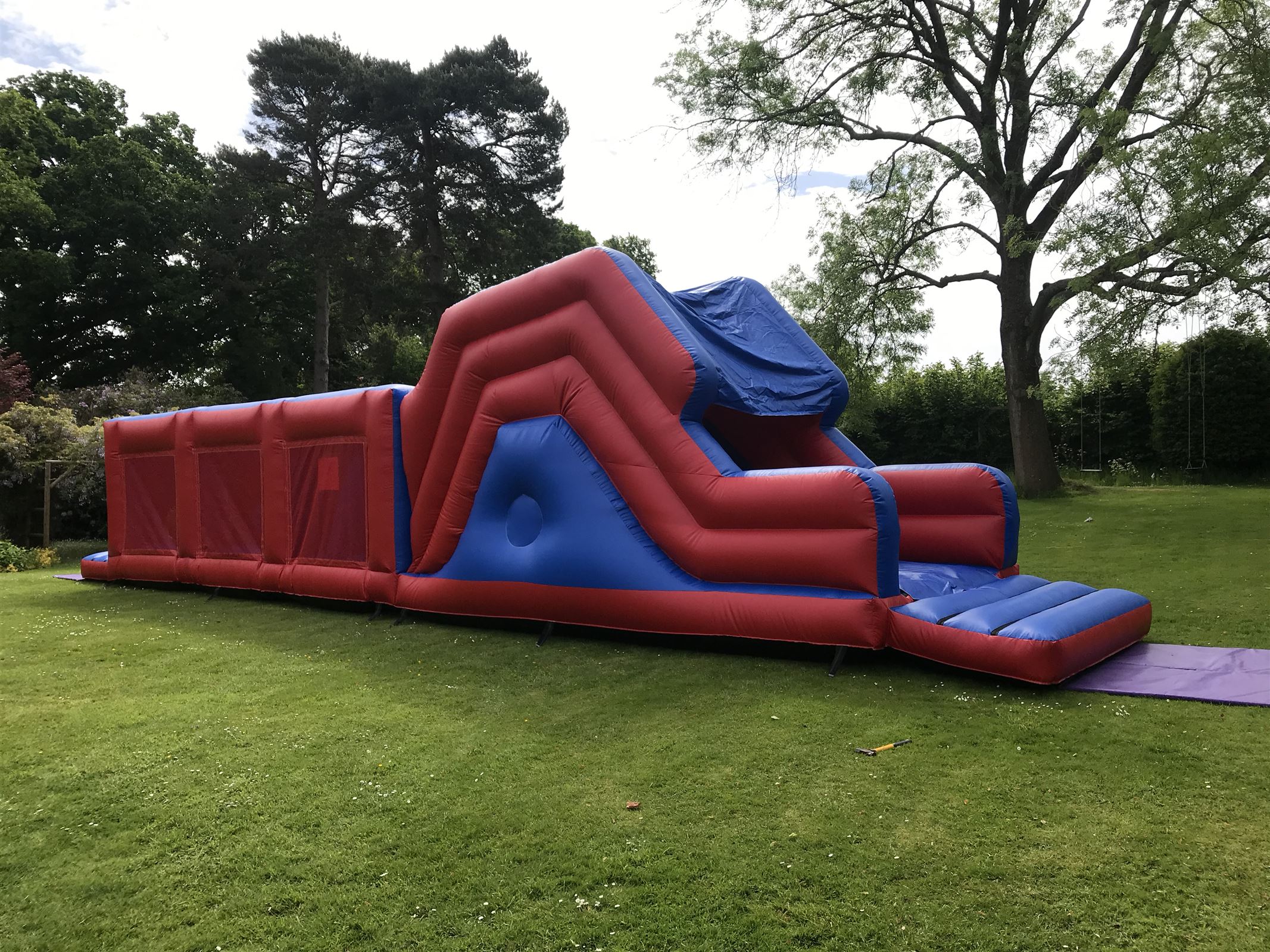 Ace Inflatables | 50ft Red And Blue Assault Course