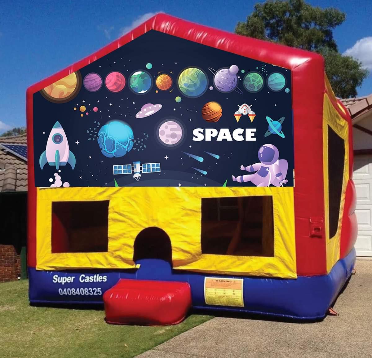 Outer Space Medium Banner Castle - Jumping Castle Hire, Face Painting ...