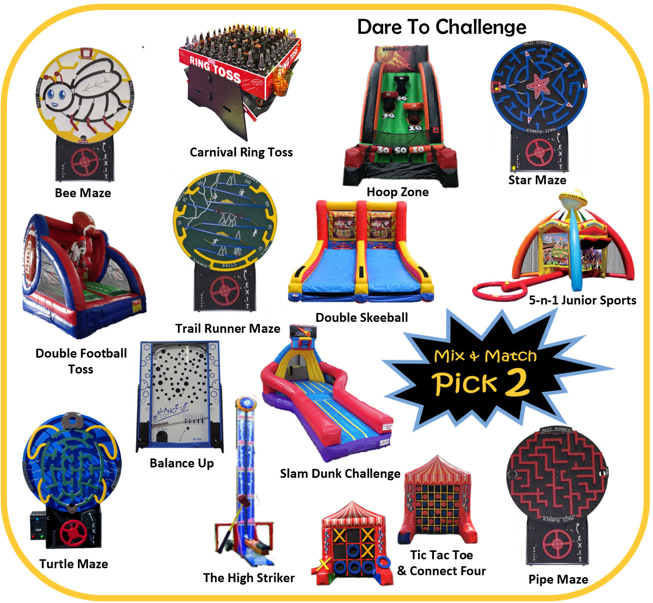 Dare to Challenge - Pick 2 - We Deliver BLUFFCITYFUN!! in Shelby County ...