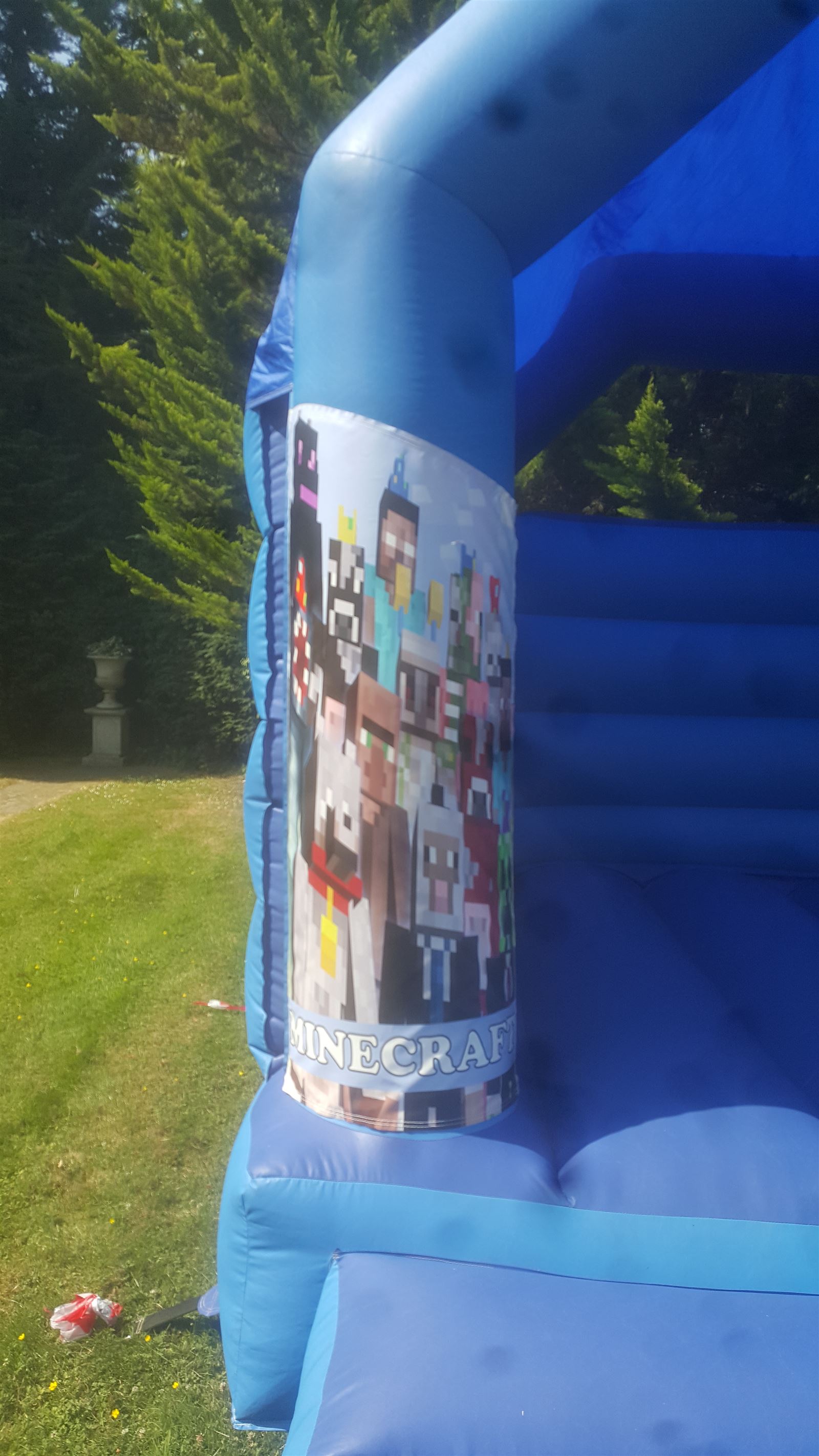 MINECRAFT BOUNCY CASTLE 15FT vs 15ft - Bouncy Castle Hire, Soft Play ...