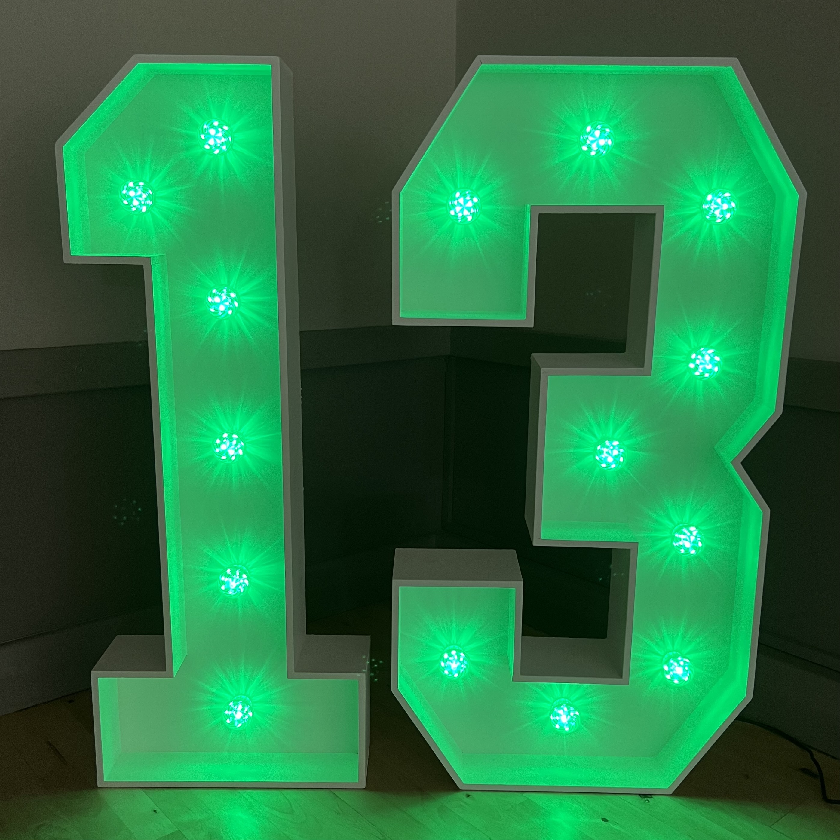 Light-Up LED Numbers 13 - Bouncy Castle Hire in Crowborough, Tunbridge ...