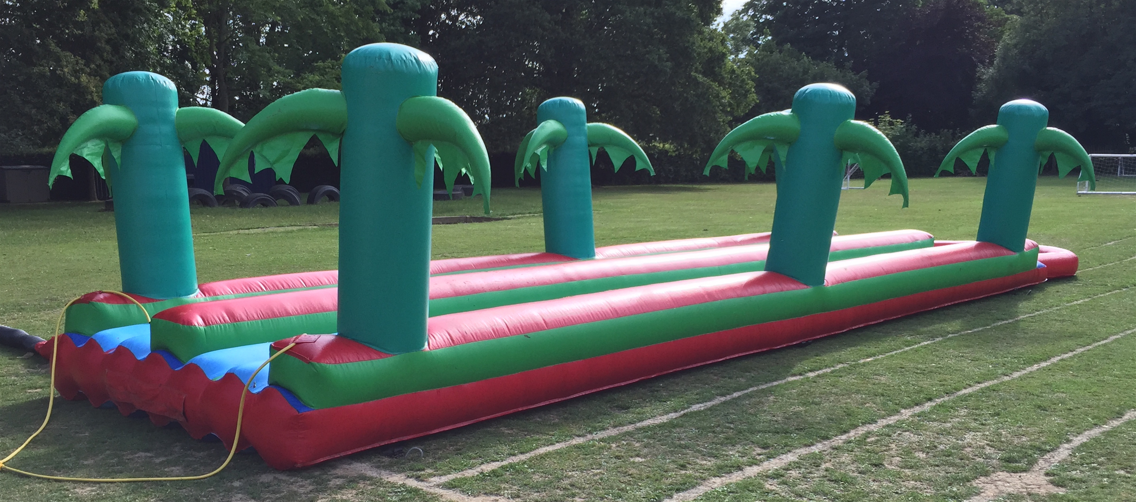 Water Slide Dual Lane Inflatable 40ft x 12ft - Bouncy Castle Hire in ...