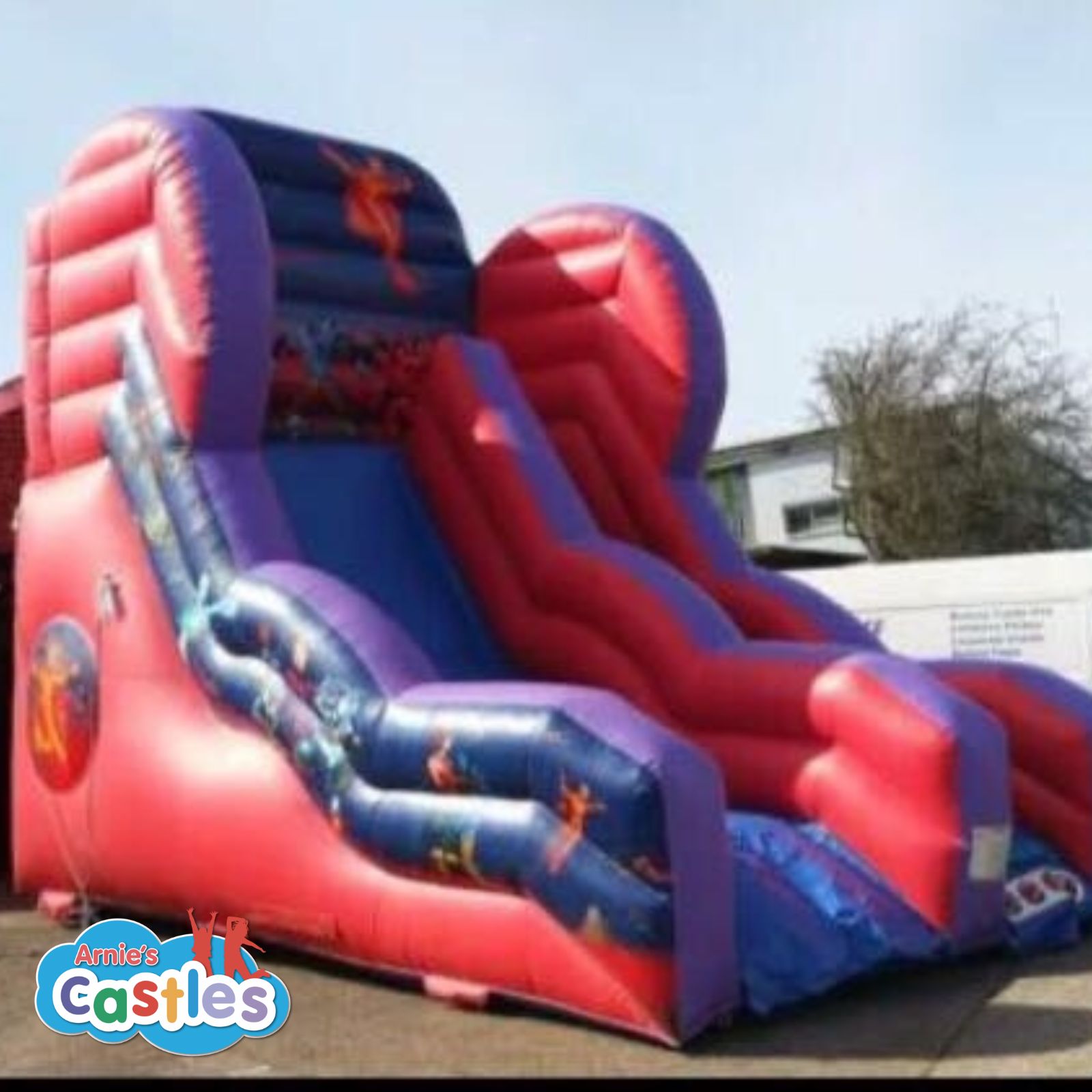 Action Heroes inflatable Slide hire | Arnie's Castles Stoke