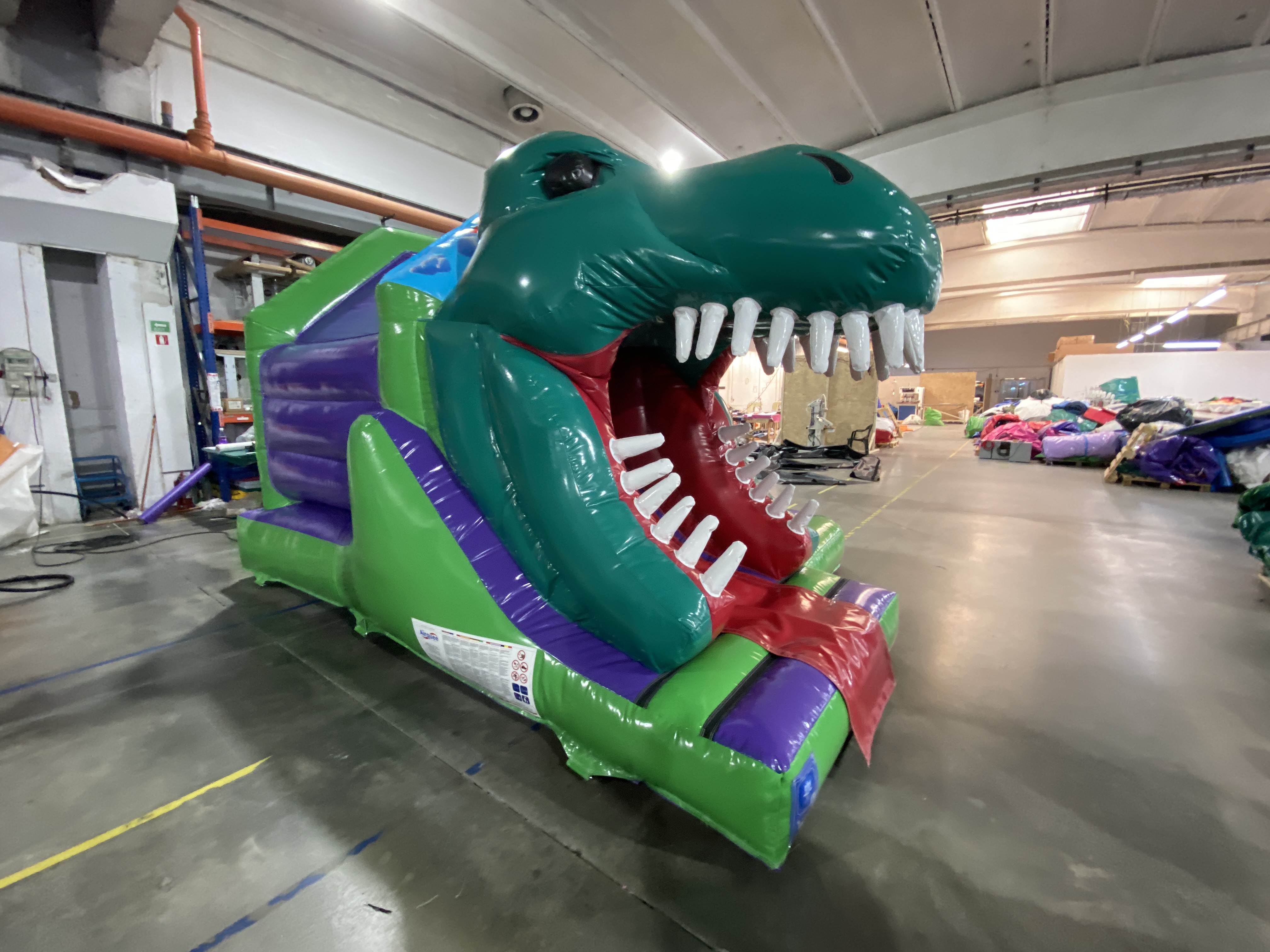 3D Dinosaur Bouncy Castle with slide
