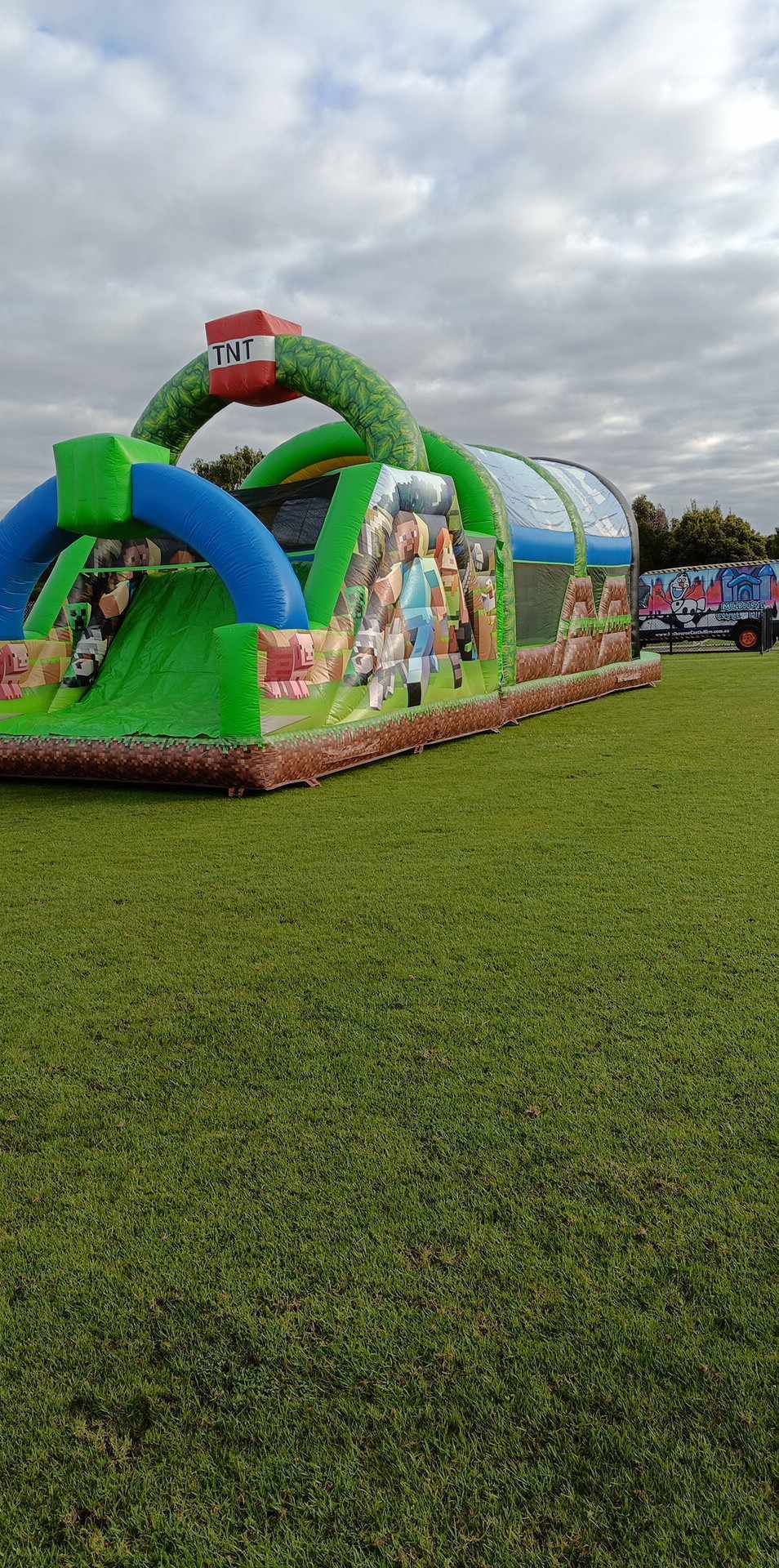 Inflatable Minecraft Obstacle course Jumping Castle Hire Melbourne