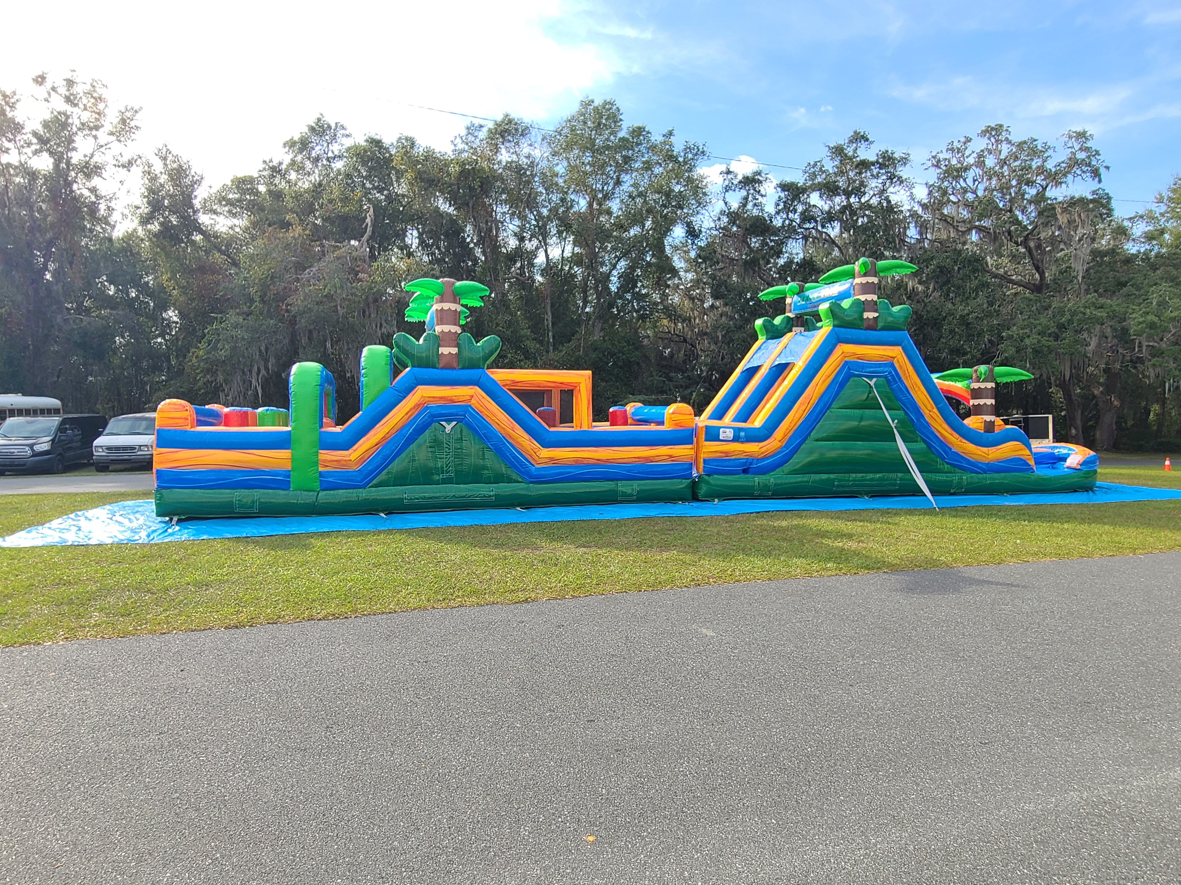 65' Obstacle Course with 15' Slide. Priced for the whole WEEKEND ...