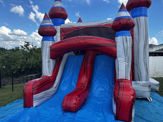 Titanium Bounce House & Dual Lane Slide Combo W/ Splash Pool - Bounce ...