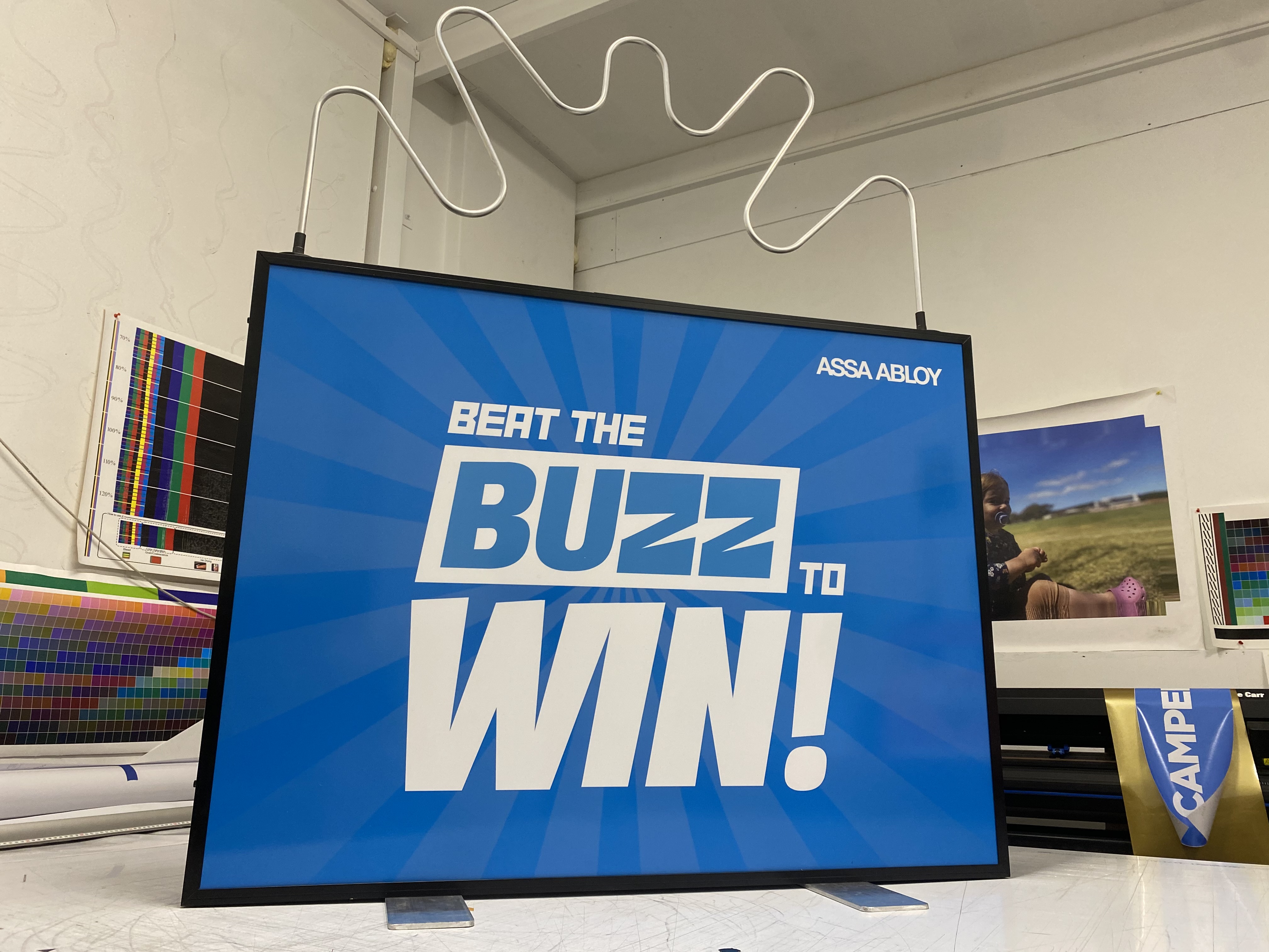 Giant Buzz Wire Hire Australia with Branding