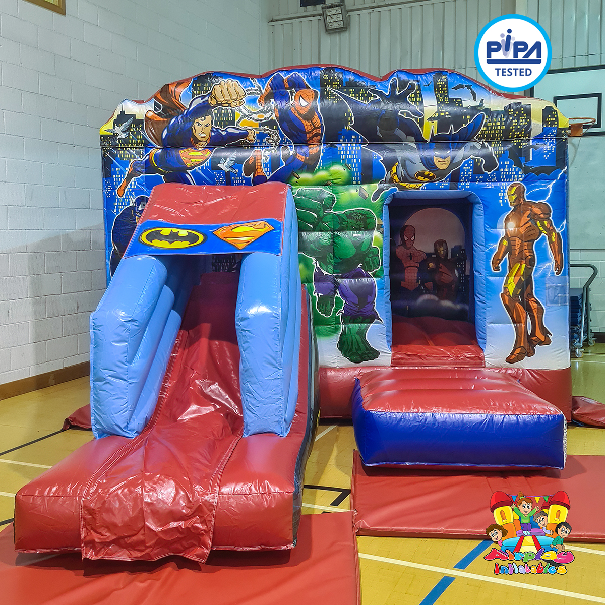 Superhero Bouncy Castle Combo Hire | Airplay Inflatables