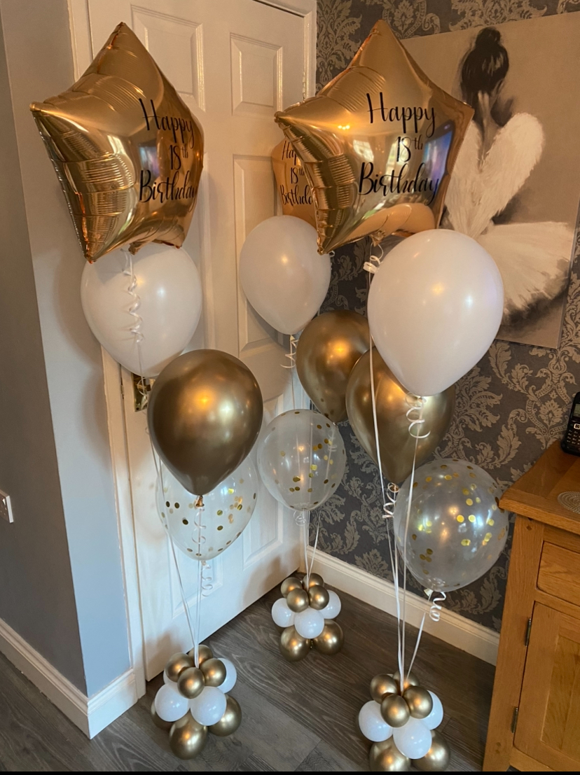 Helium Bouquet - Foil & Latex - Hire, Balloon Displays, Bouncy Castle ...