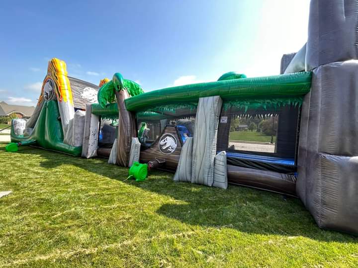Jurrasic World Obstacle Course | The Bounce Off Inflatables | Lima, OH