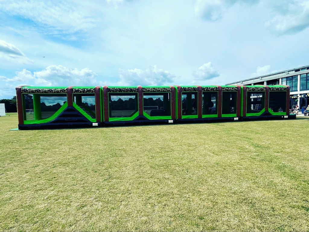100ft 4 Piece inflatable 100ft Army Assault Course - Inflatable, Bouncy ...