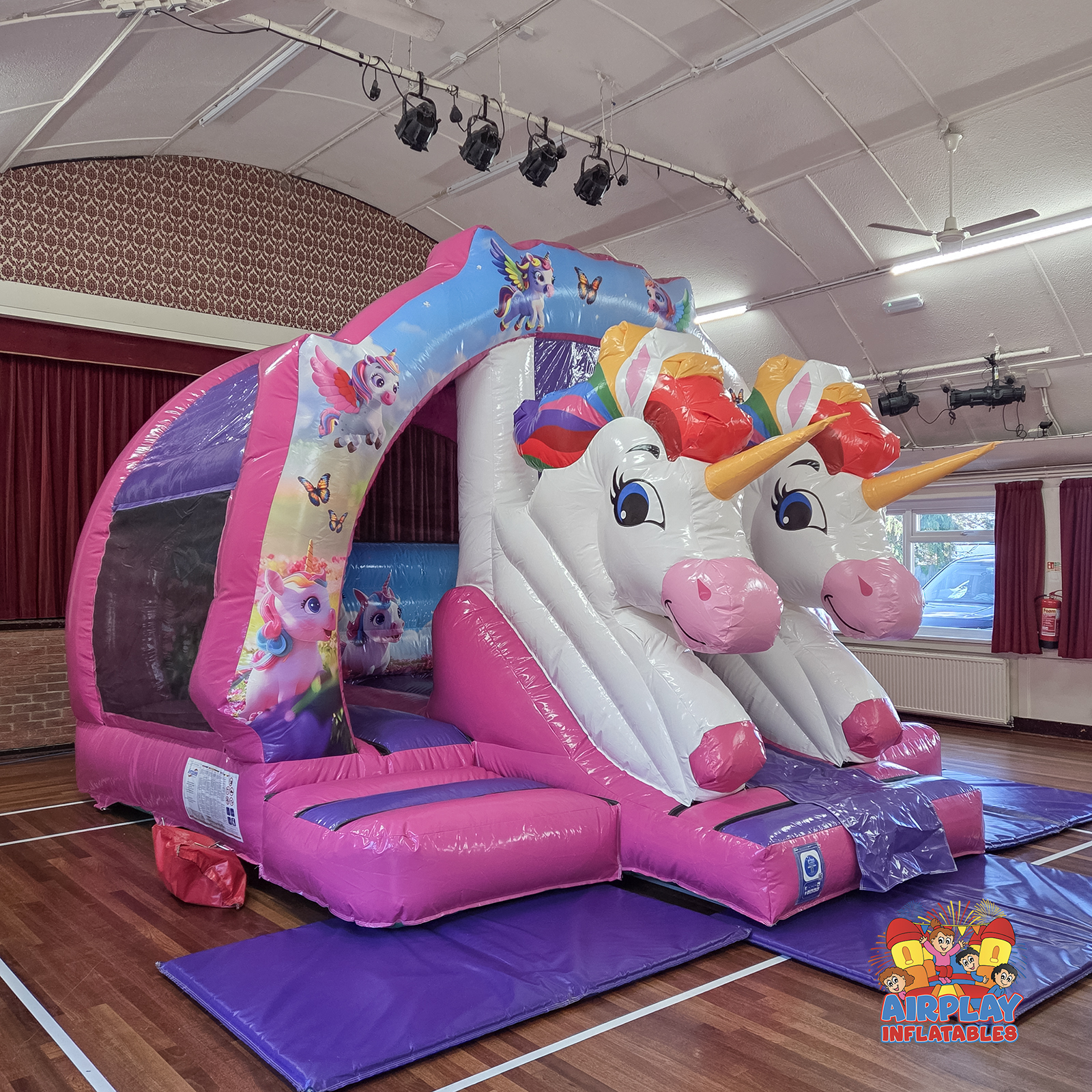 3d Unicorn Bouncy Castle Combo 16x14ft - Bouncy Castle & Soft Play Hire ...