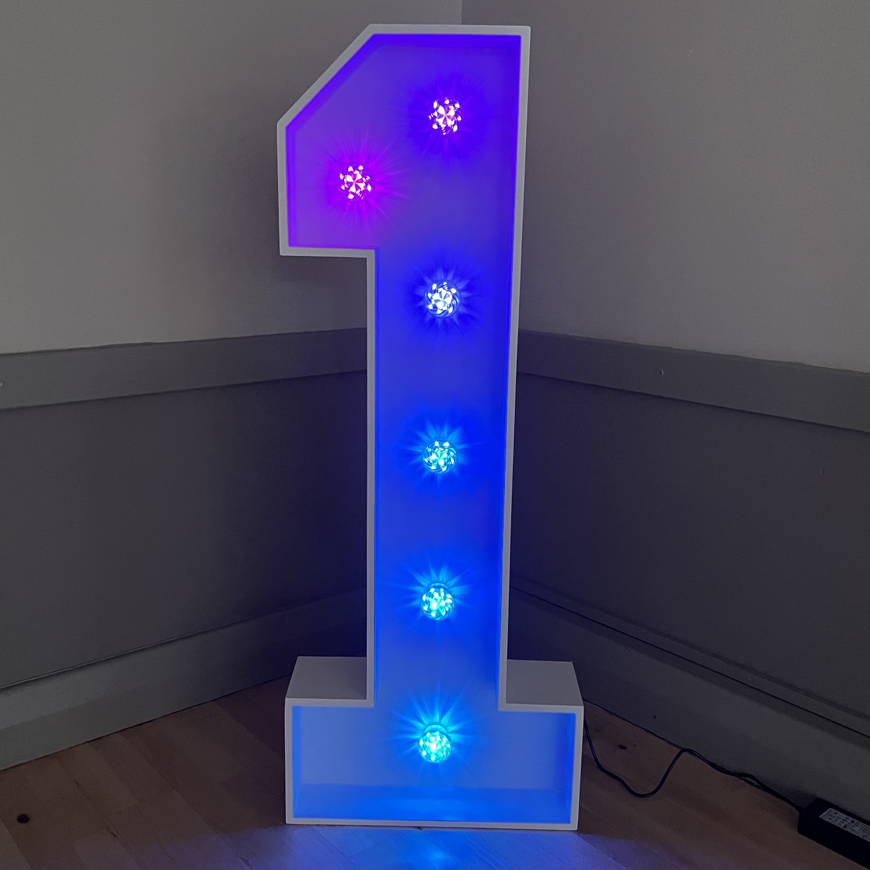 Light-Up LED Number 1 - Bouncy Castle Hire in Crowborough, Tunbridge ...