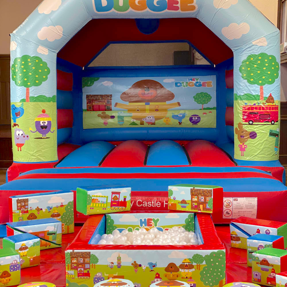 Hey Duggee Bouncy Castle & Soft Play Package - Bouncy Castle Hire in ...