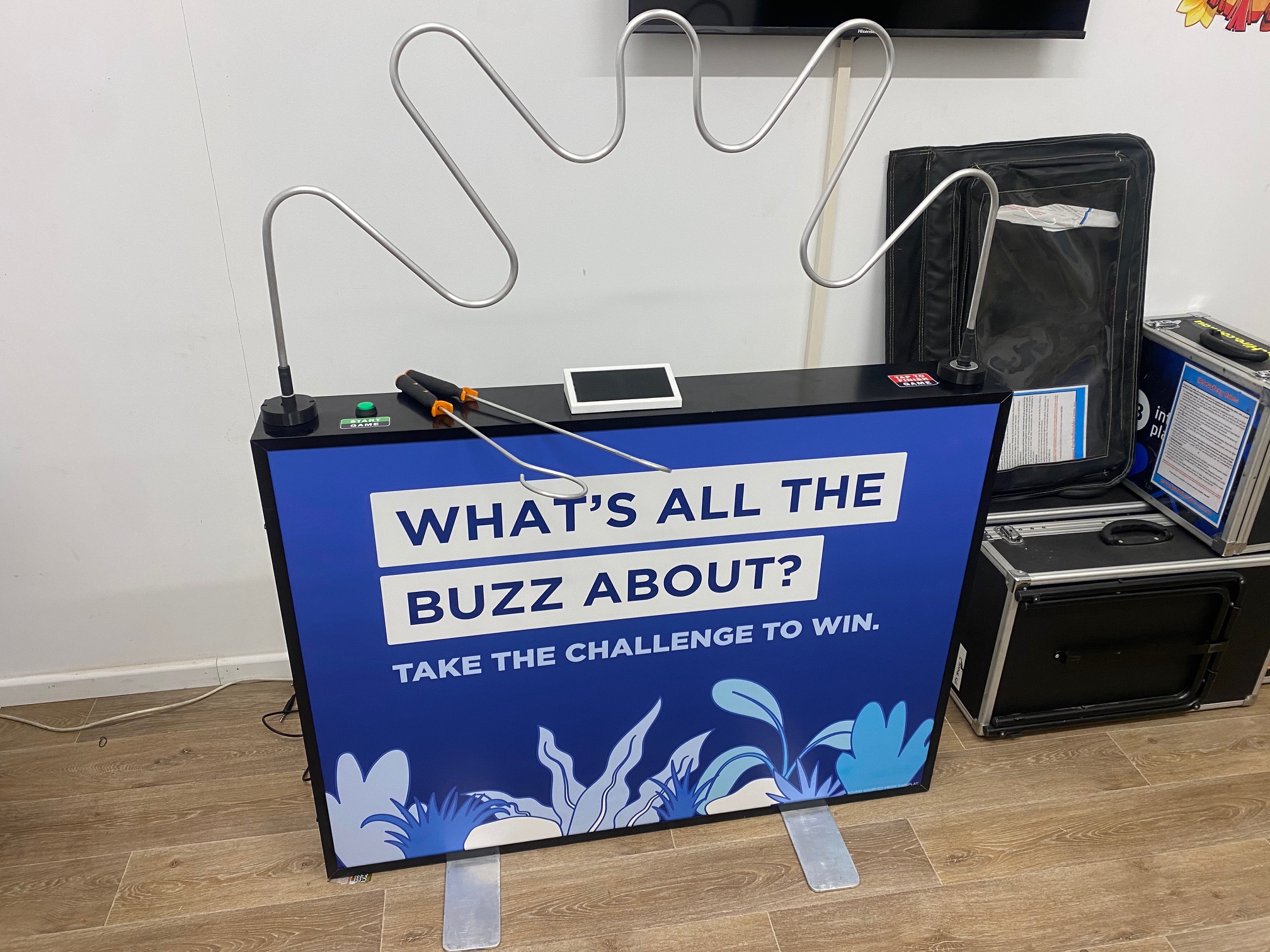 Giant Buzz Wire Hire Australia with Branding