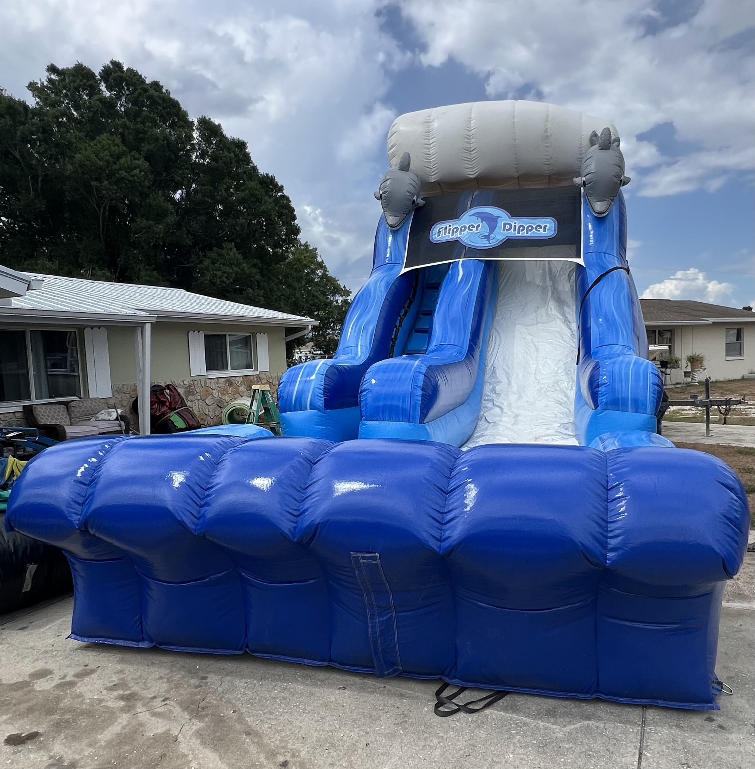 18ft Flipper Dipper Wet/Dry slide - Rental in Florida | Bounce House of ...