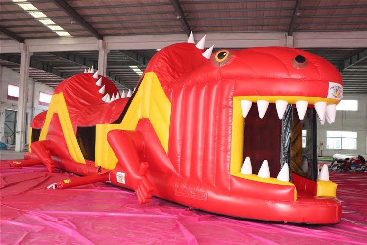 Maximus The Jolly Lizard Mega High Slide Obstacle Course - Hire in ...