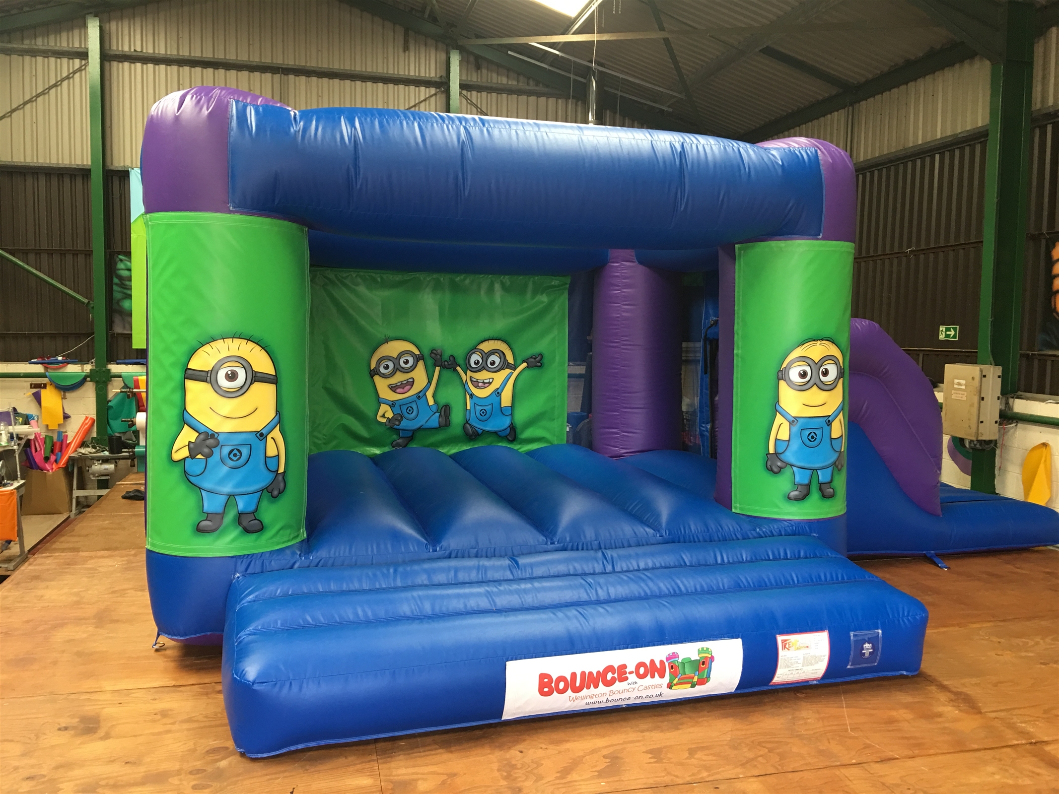 Minion Bouncy Castle with Slide - Bouncy Castle Hire, Inflatable Hire ...