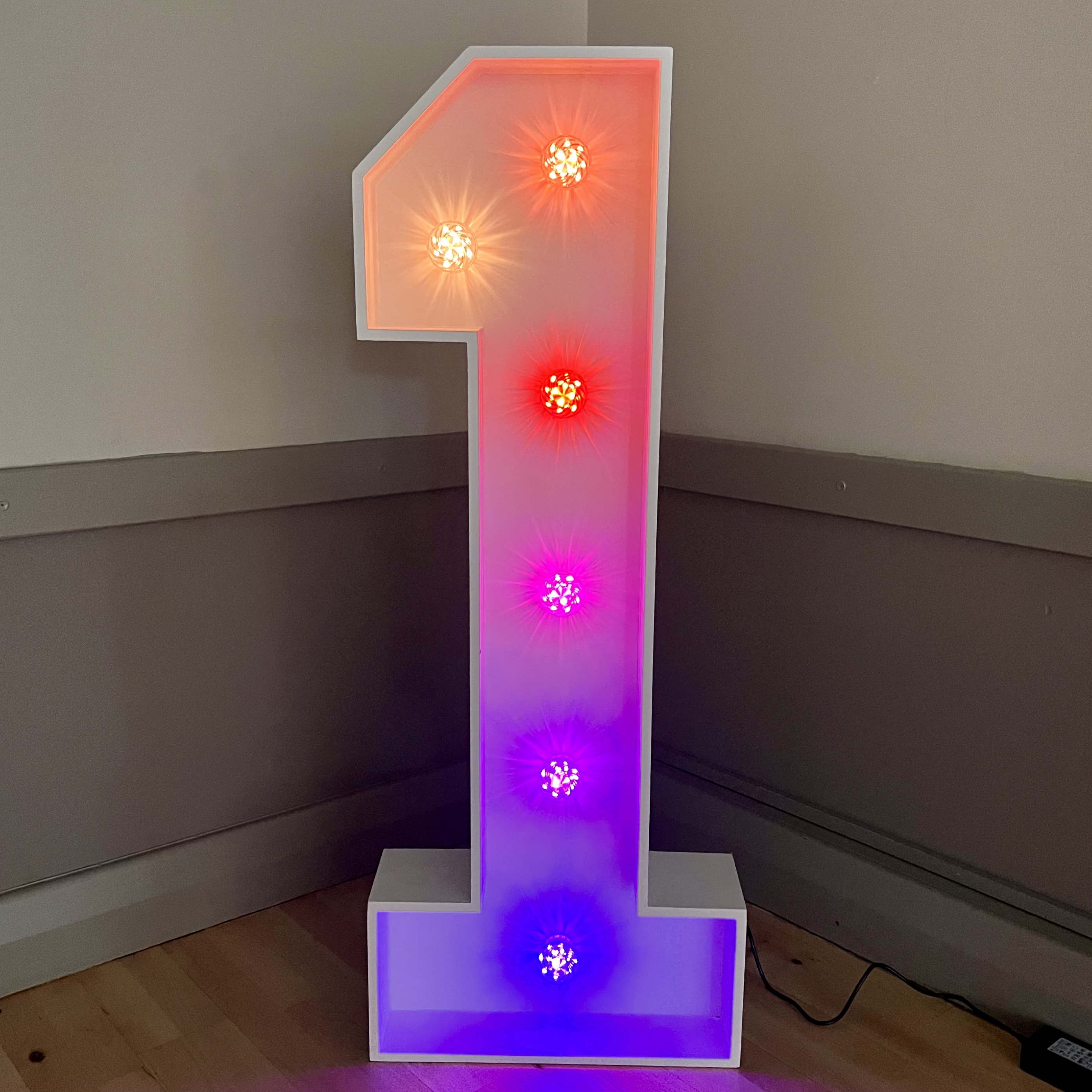 Light-Up LED Number 1 - Bouncy Castle Hire in Crowborough, Tunbridge ...