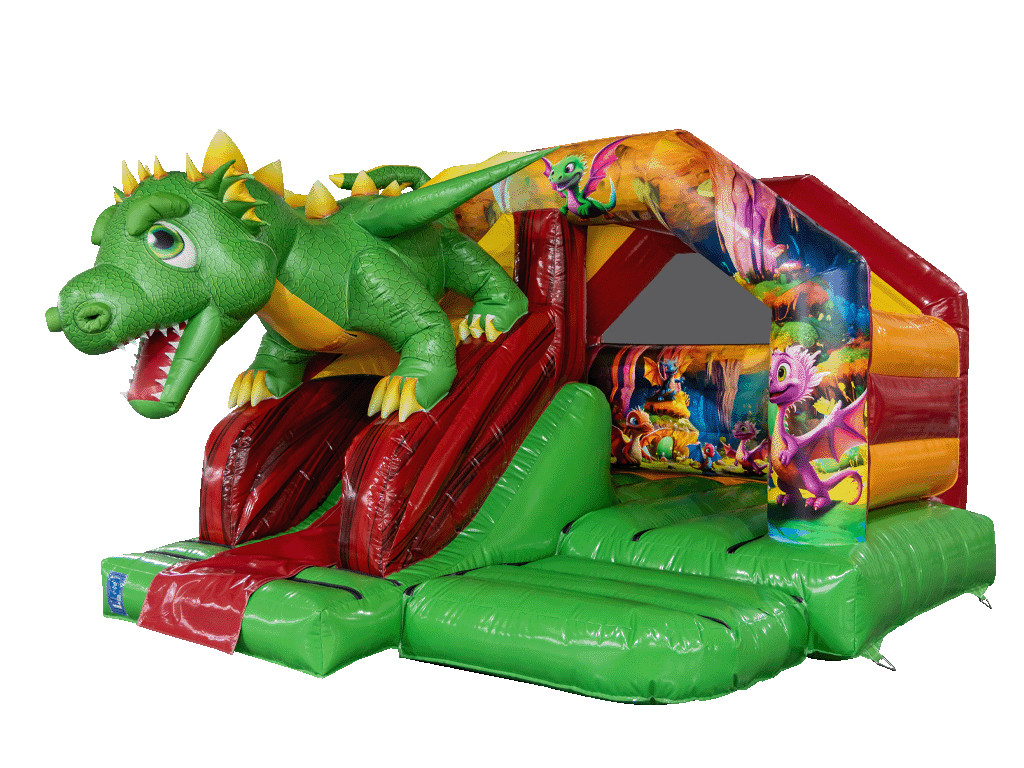 3d Dragon slide combi - Bouncy Castle Hire & Rodeo Bull Hire in Bury St ...