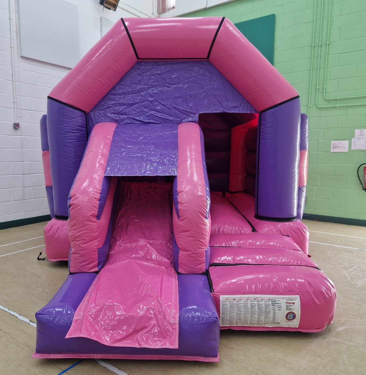 Pink and Purple Combi Bouncy Castle Hire - Bouncing Mad Scarborough