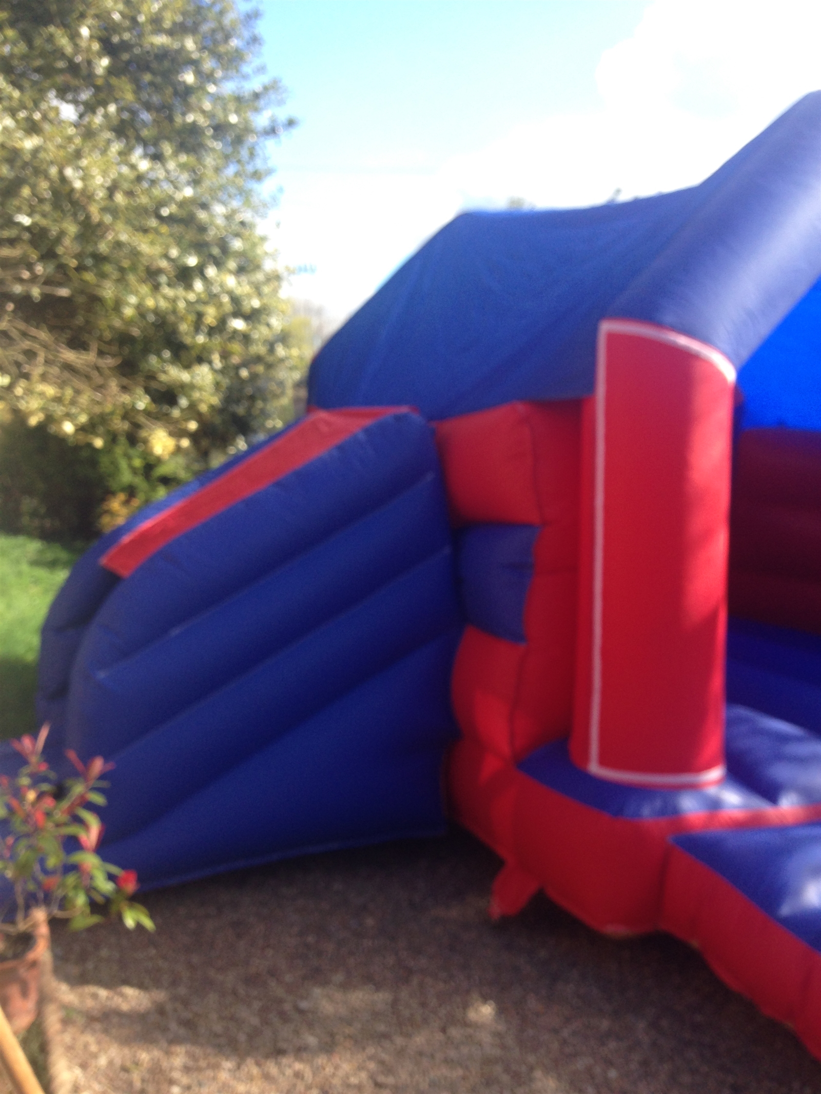 15 x 16 Blue and Red Bouncy Castle Slide Combo - Bouncy Castle Hire in ...