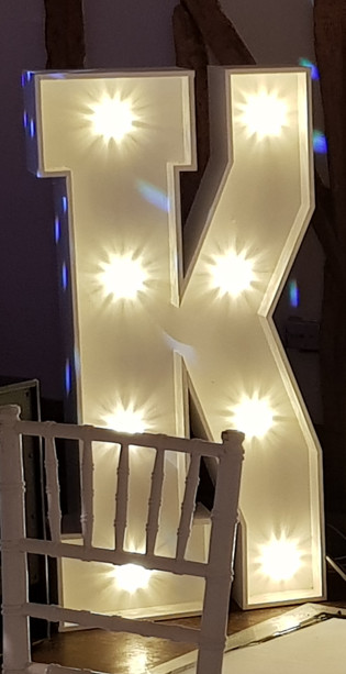 4ft 'K' Light up letter - Event Hire Items for Weddings, Events and ...
