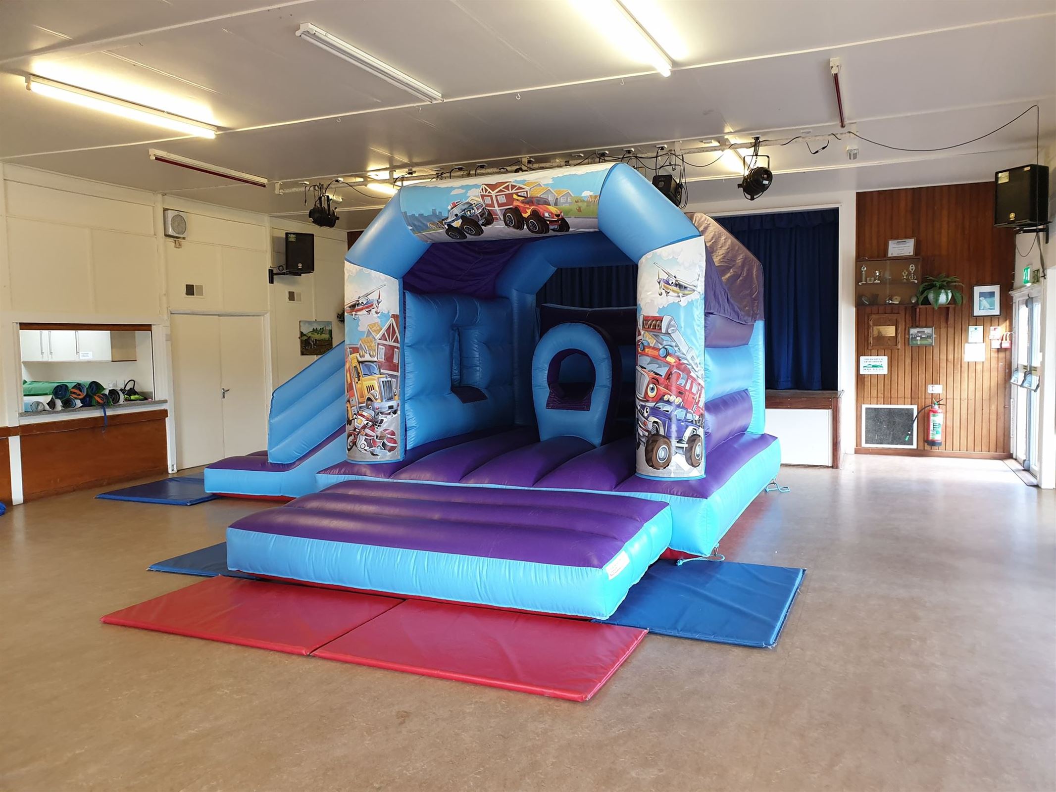 Transport Activity Bouncy Castle with Side Slide - Bouncy Castle Hire ...