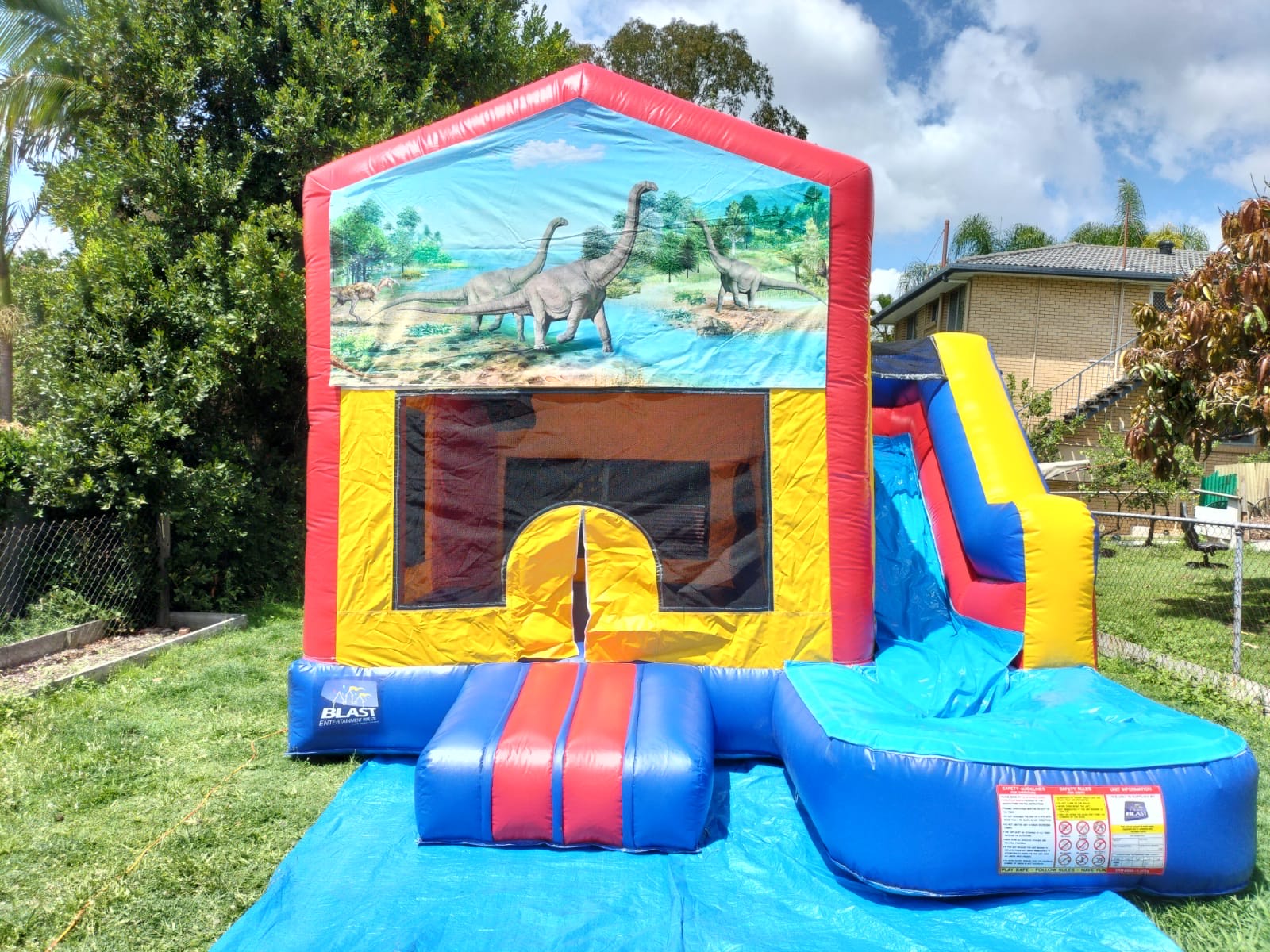 4x5 Dinosaur Themed Slide Jumping Castle - Jumping Castle Hire in ...