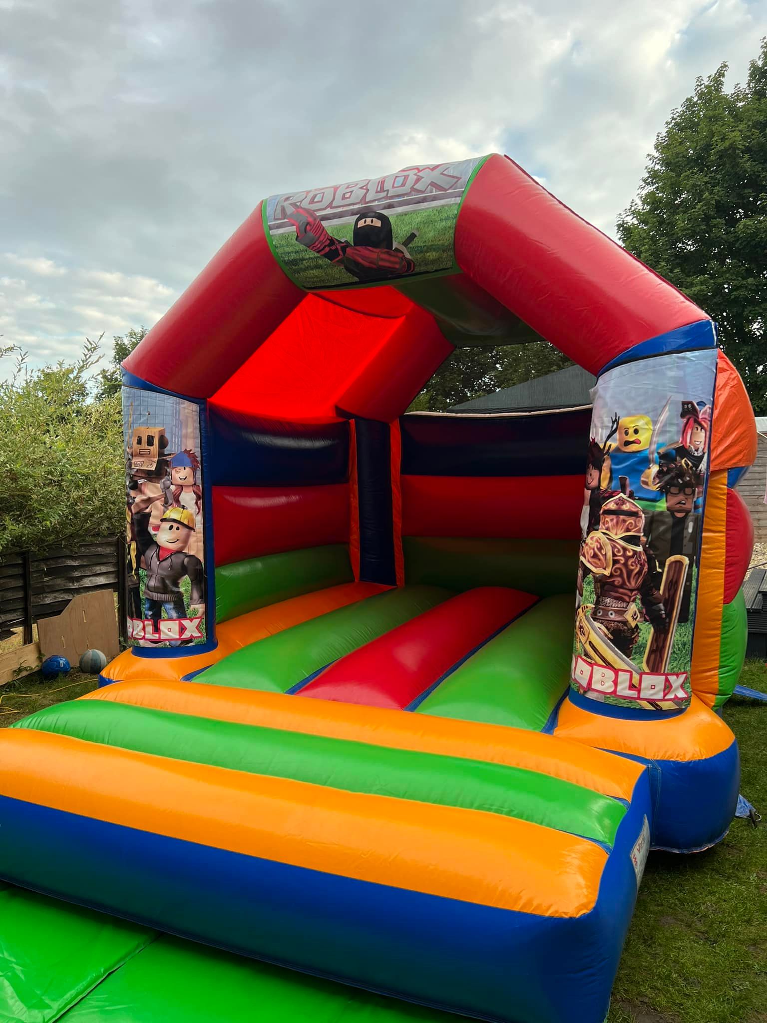 Multi Coloured Roblox Castle - Inflatables Hire in London, greenwich ...