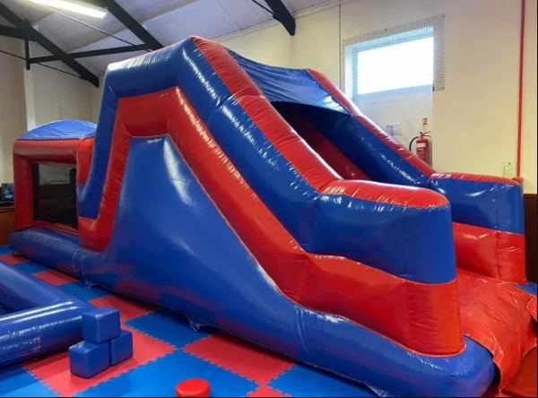 Fun Run 27ft Long Red and Blue - Bouncy Castle Hire in Buckfastleigh ...