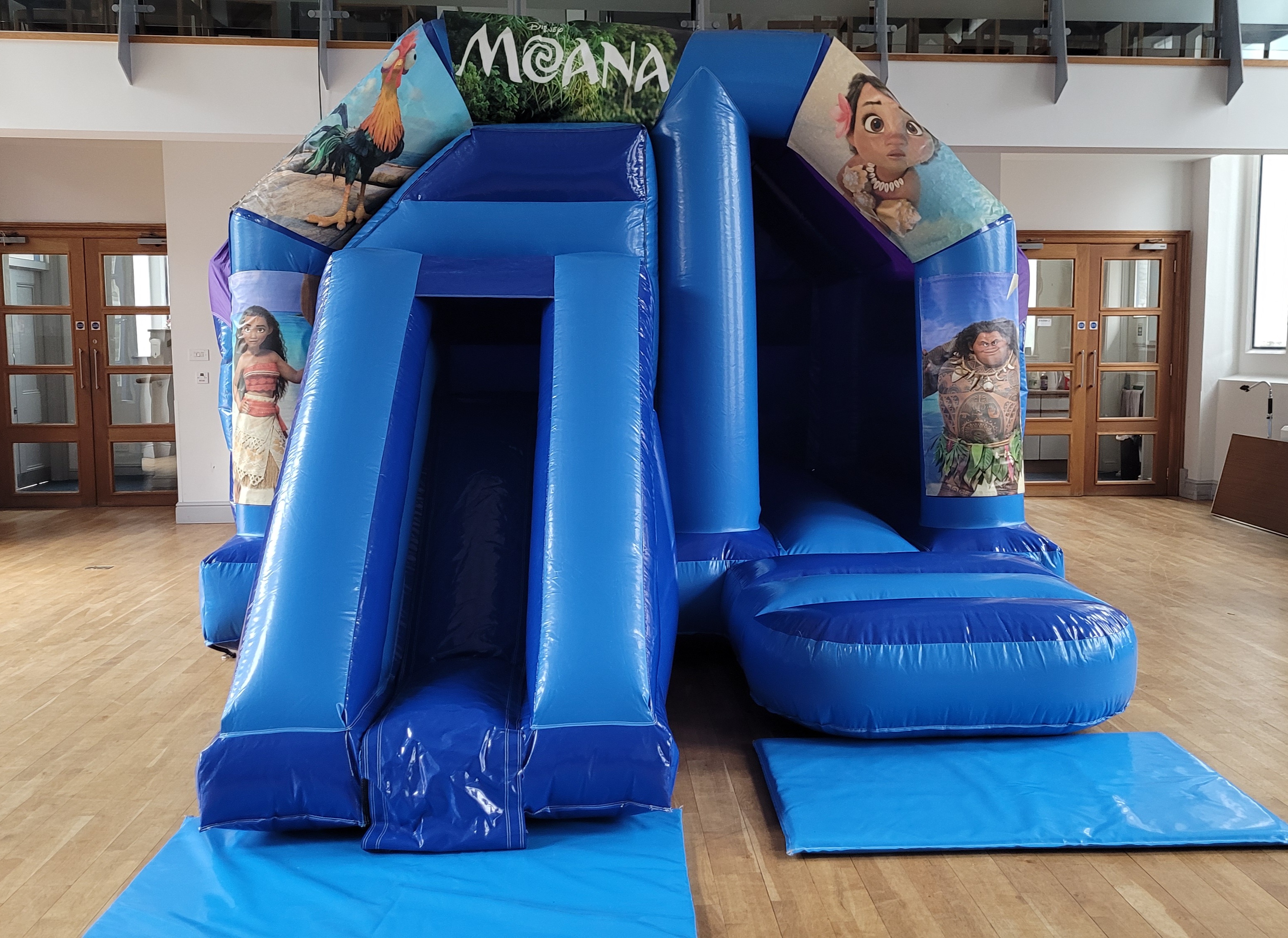 Moana Bouncy Castle with Slide Hire Bristol