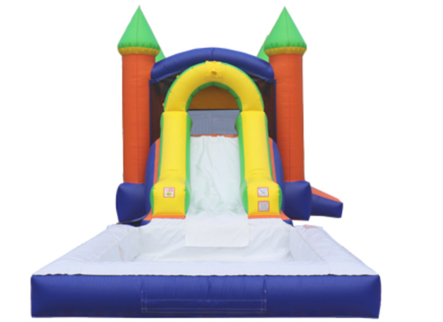 Blue and Orange Moon Bounce Combo Water Slide - Hire in Cecil County ...