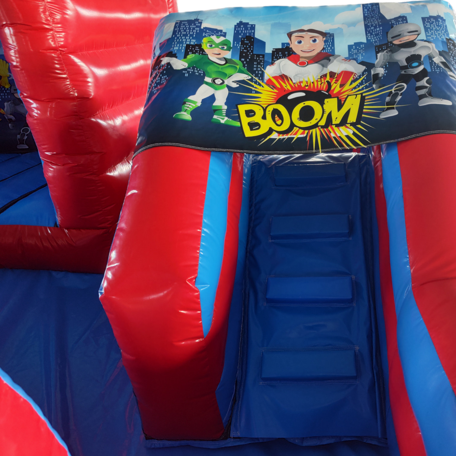 BBOL-116 - 15x15x6.5ft - Playpark - (Red & Light Blue Hero) - Bouncy ...