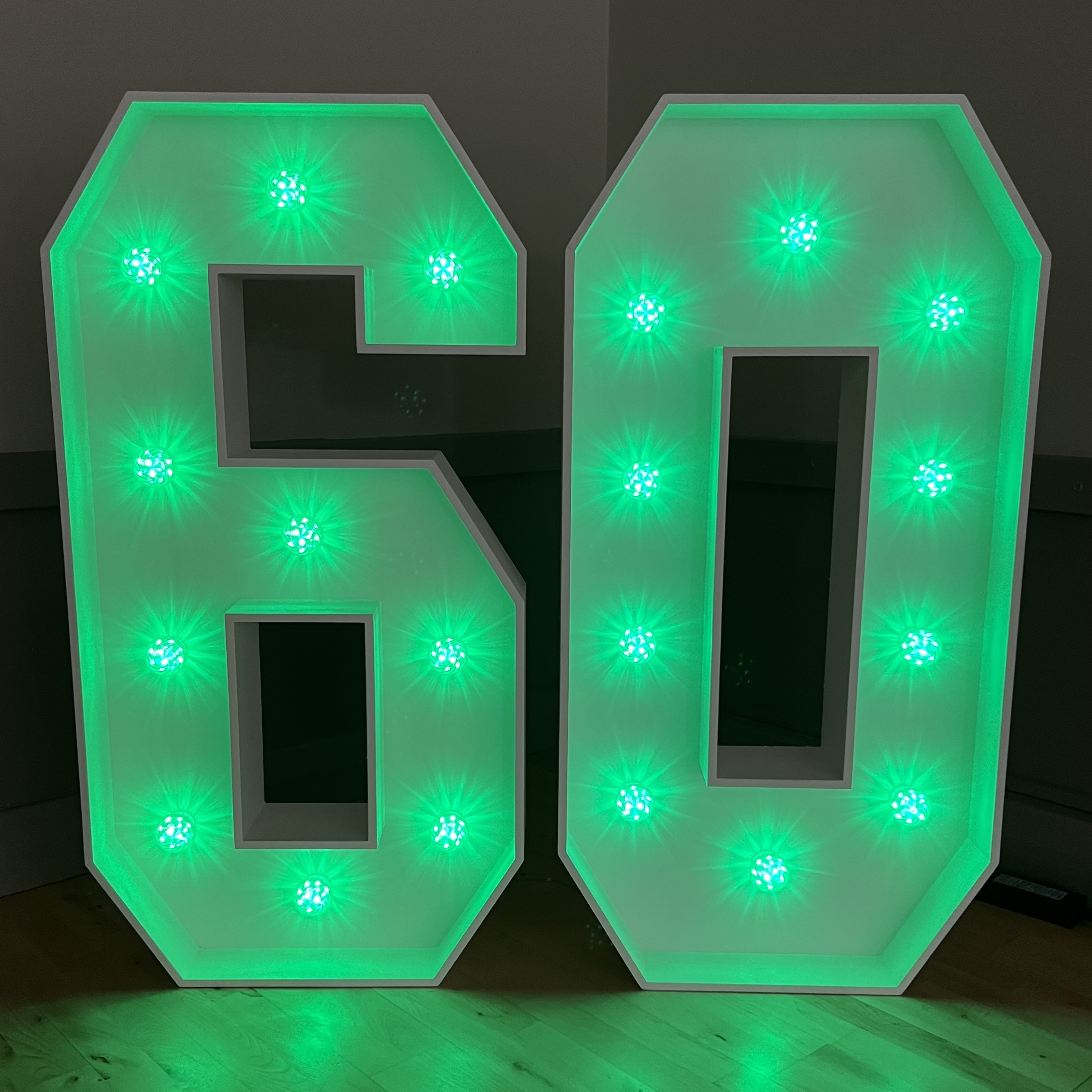 Light-Up LED Numbers 60 - Bouncy Castle Hire in Crowborough, Tunbridge ...