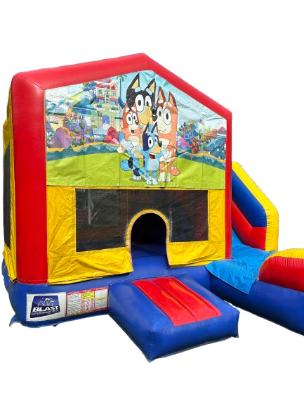 4x5 Bluey Themed Slide Jumping Castle - Jumping Castle Hire in Brisbane ...