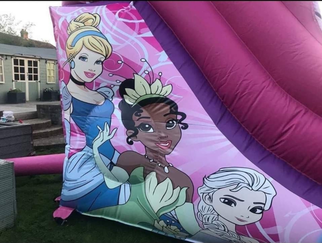 Princess Slide. 13ft 6" W x 16ft D x 12ft H. X 7ft platform. - Bouncy ...