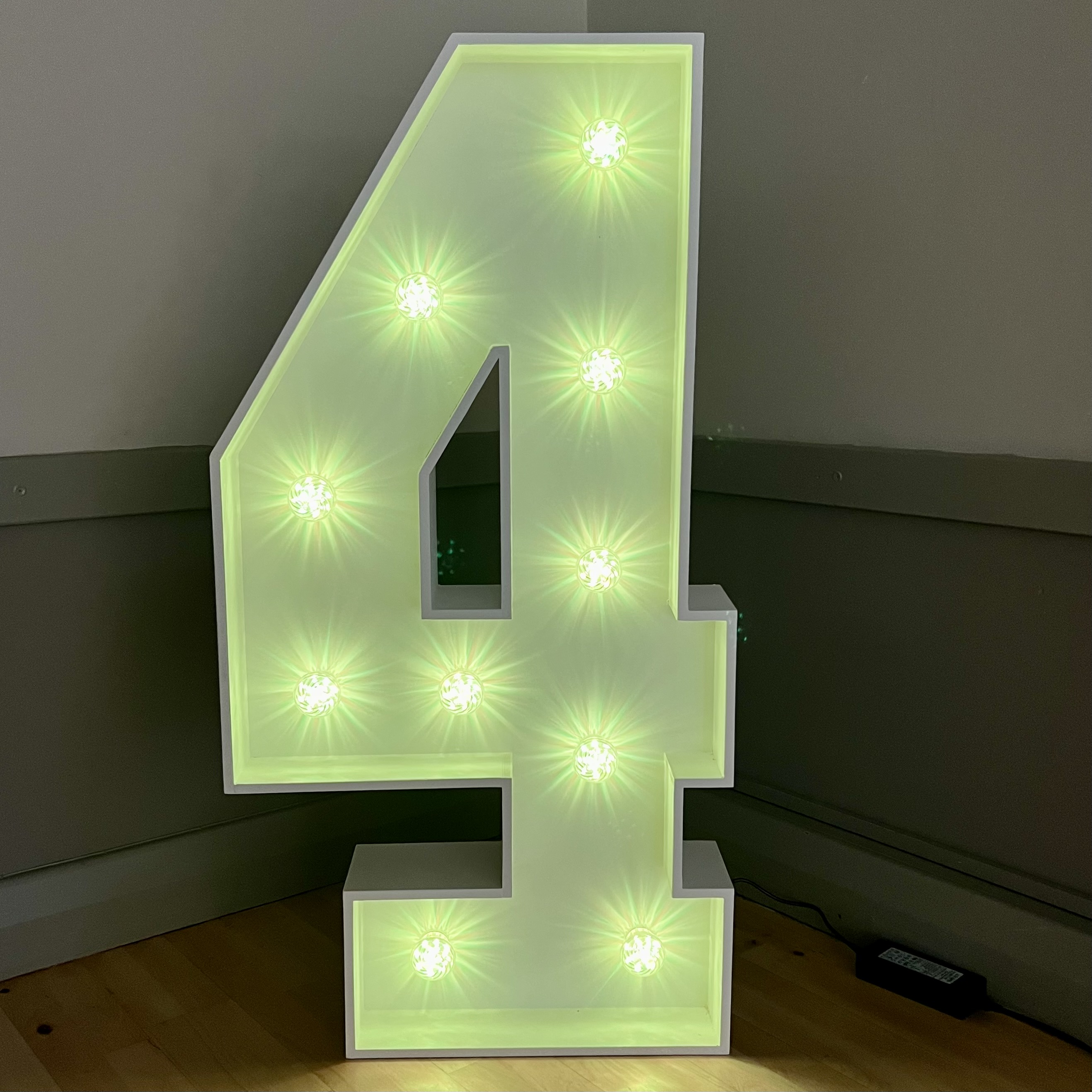 Light-Up LED Number 4 - Bouncy Castle Hire in Crowborough, Tunbridge ...