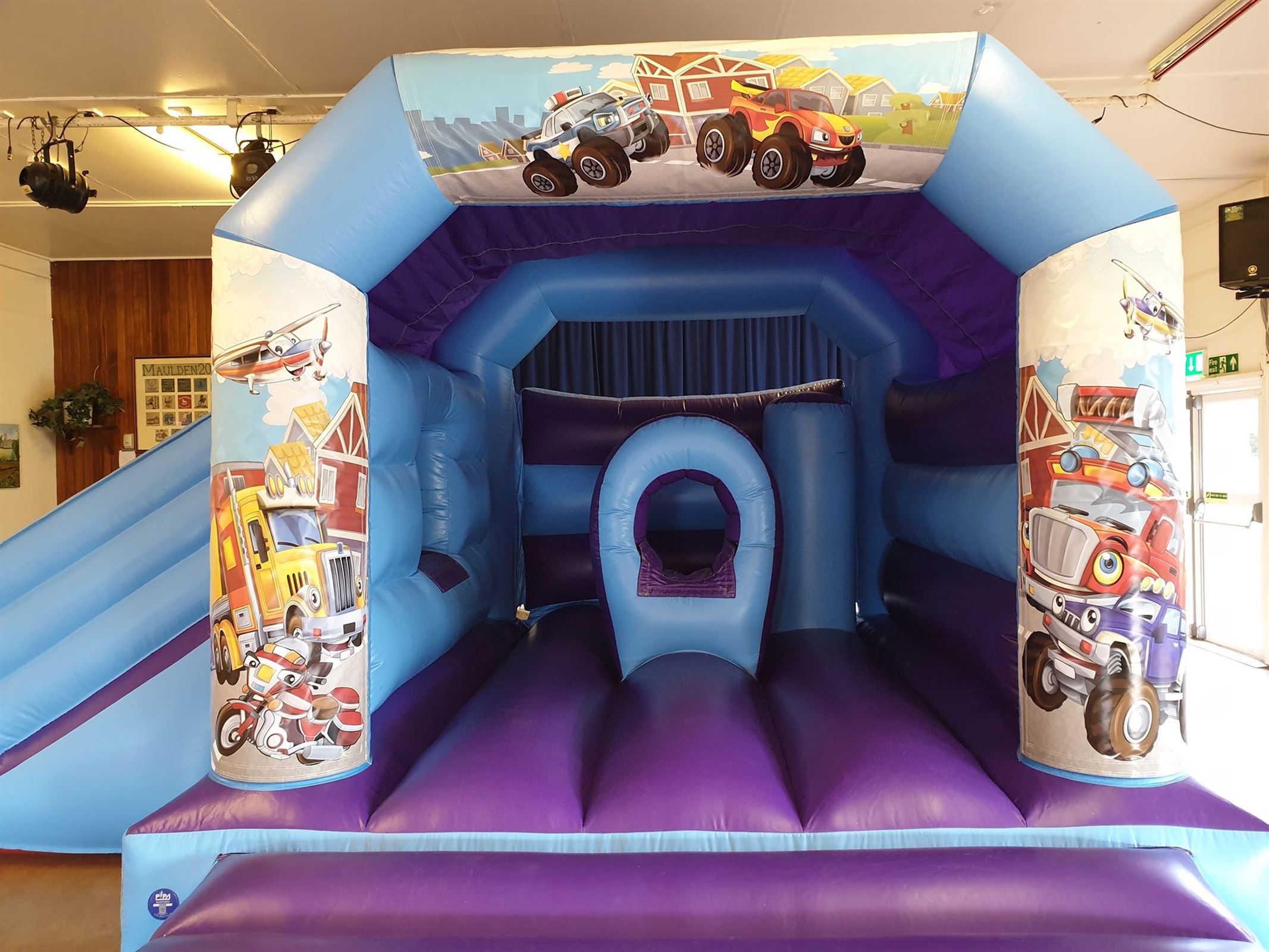 Transport Activity Bouncy Castle with Side Slide - Bouncy Castle Hire ...