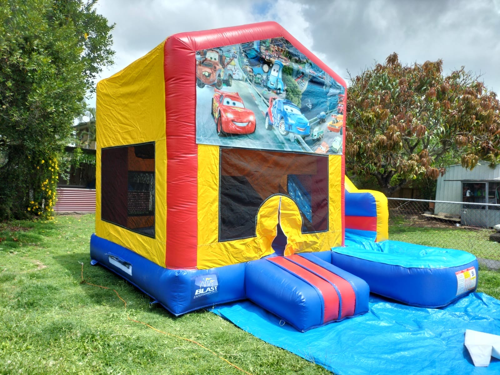 4x5 Cars Themed Slide Jumping Castle - Jumping Castle Hire in Melbourne ...