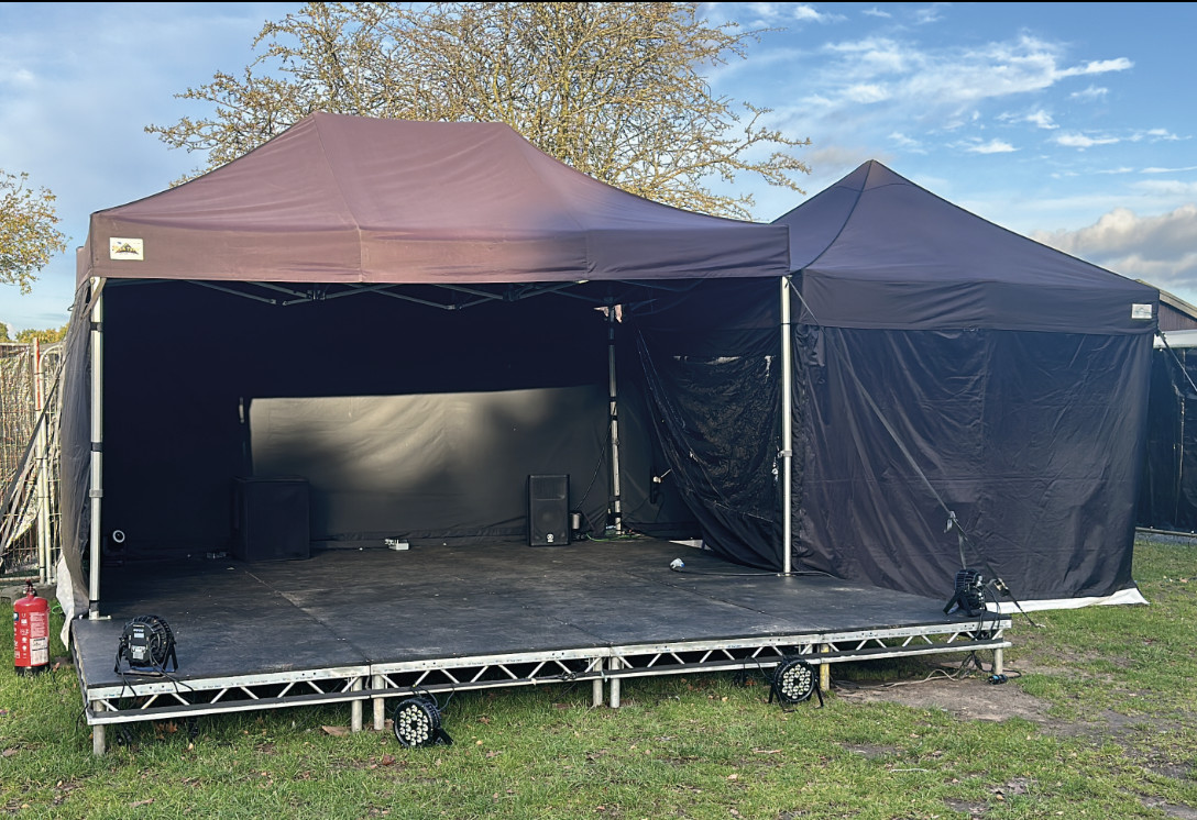 Mobile stage hire, still deck build up stage for hire