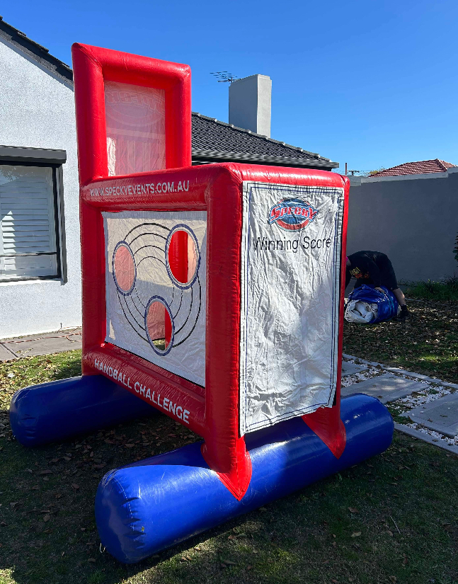 AFL Handball Challenge Inflatable Hire | Sports Party Fun Adelaide Met