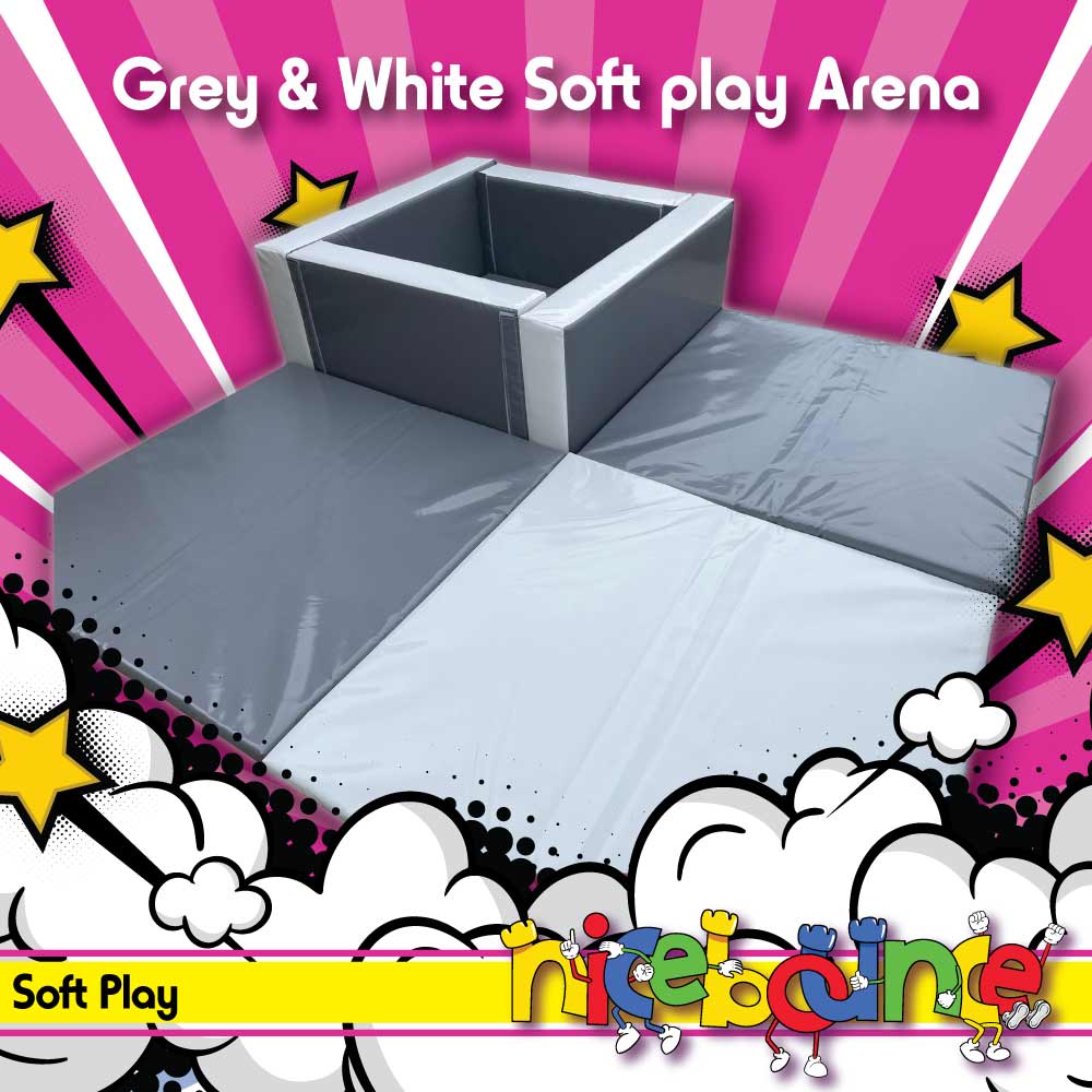31 piece Grey & White Soft play Arena