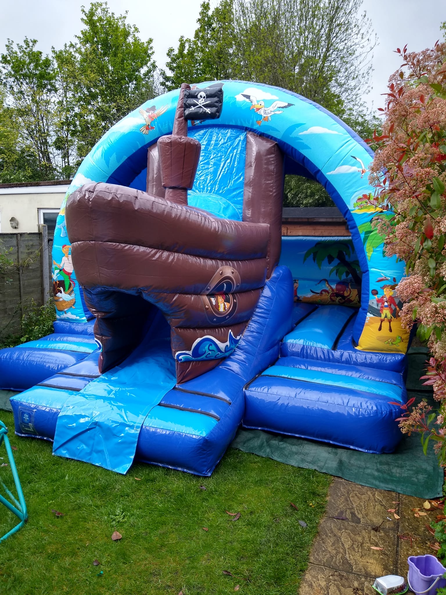 14ft x 16ft curved pirate castle/slide - Bouncy Castle Hire in ...