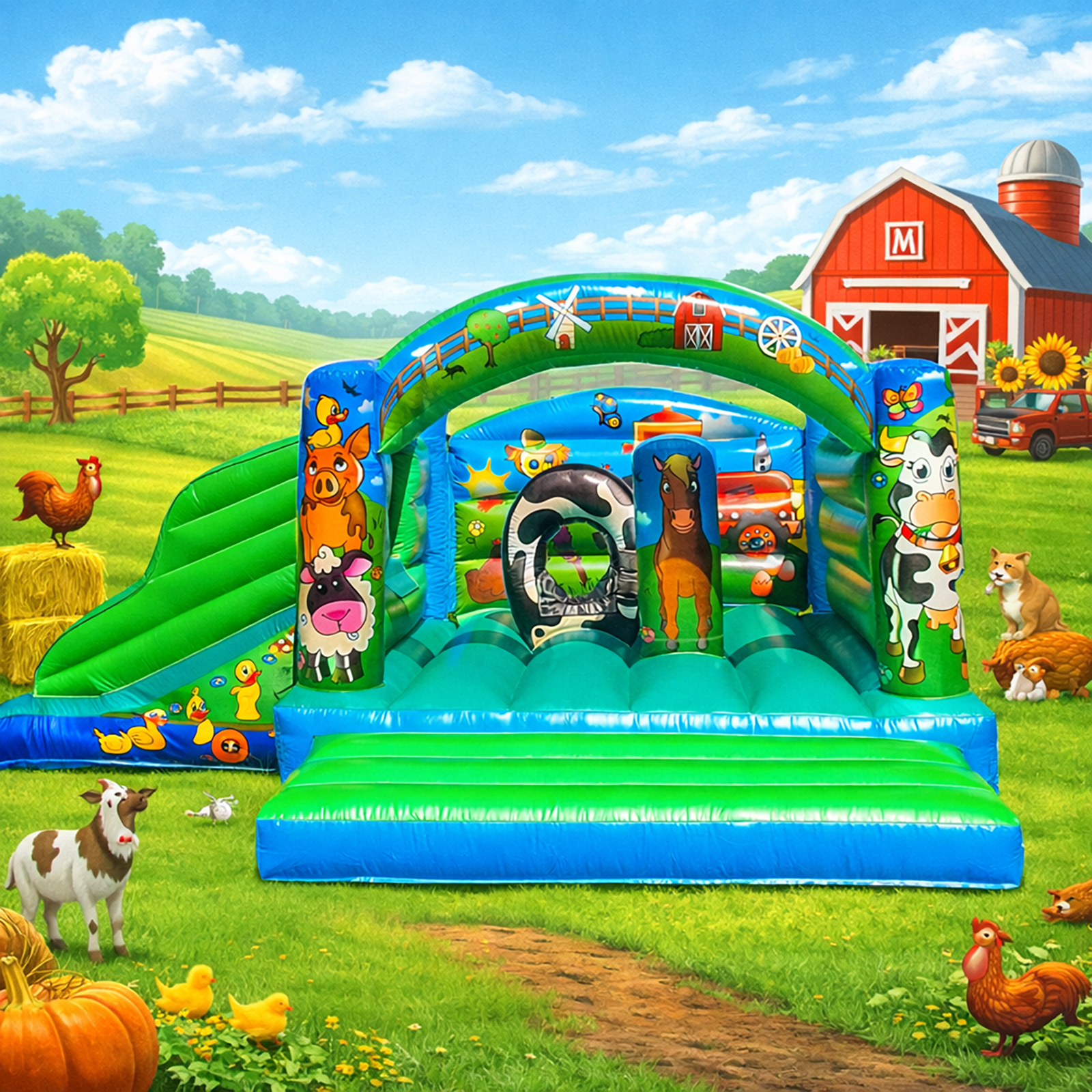 Farm Bouncy Castle Hire | Airplay Inflatables