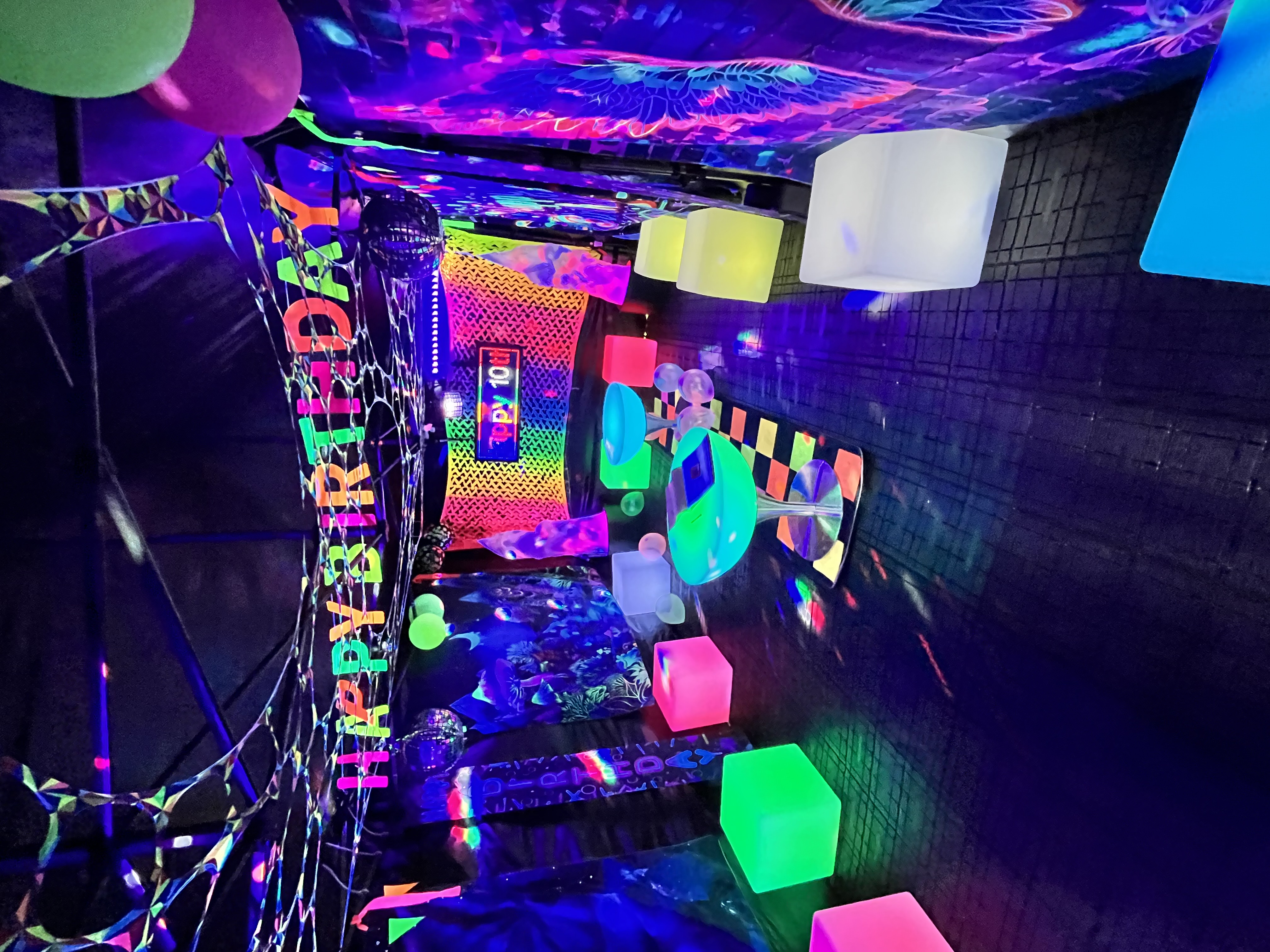a3 6x3m Uv glow neon party rave tent gazebo nightclub like inflatable ...