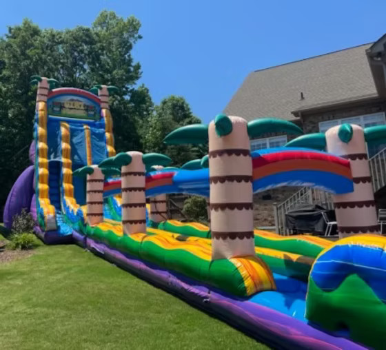 DOUBLE LANE TIKI PLUNGE 30FT DROP - Bounce House Rentals in Upstate SC ...