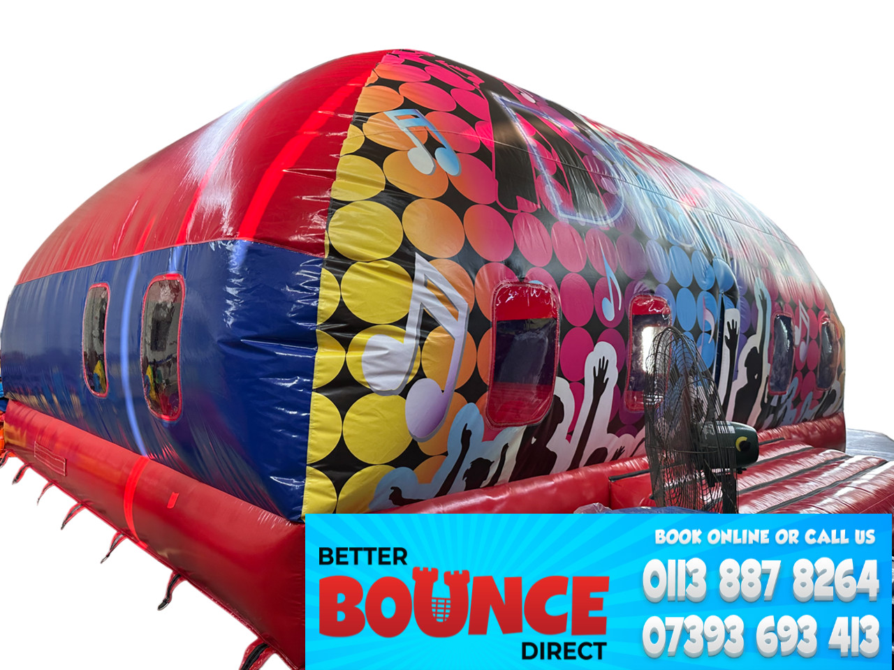 BBOL-126v2 - 25x25x14ft - Giant Disco Dome - (Red & Blue Disco Dancers ...