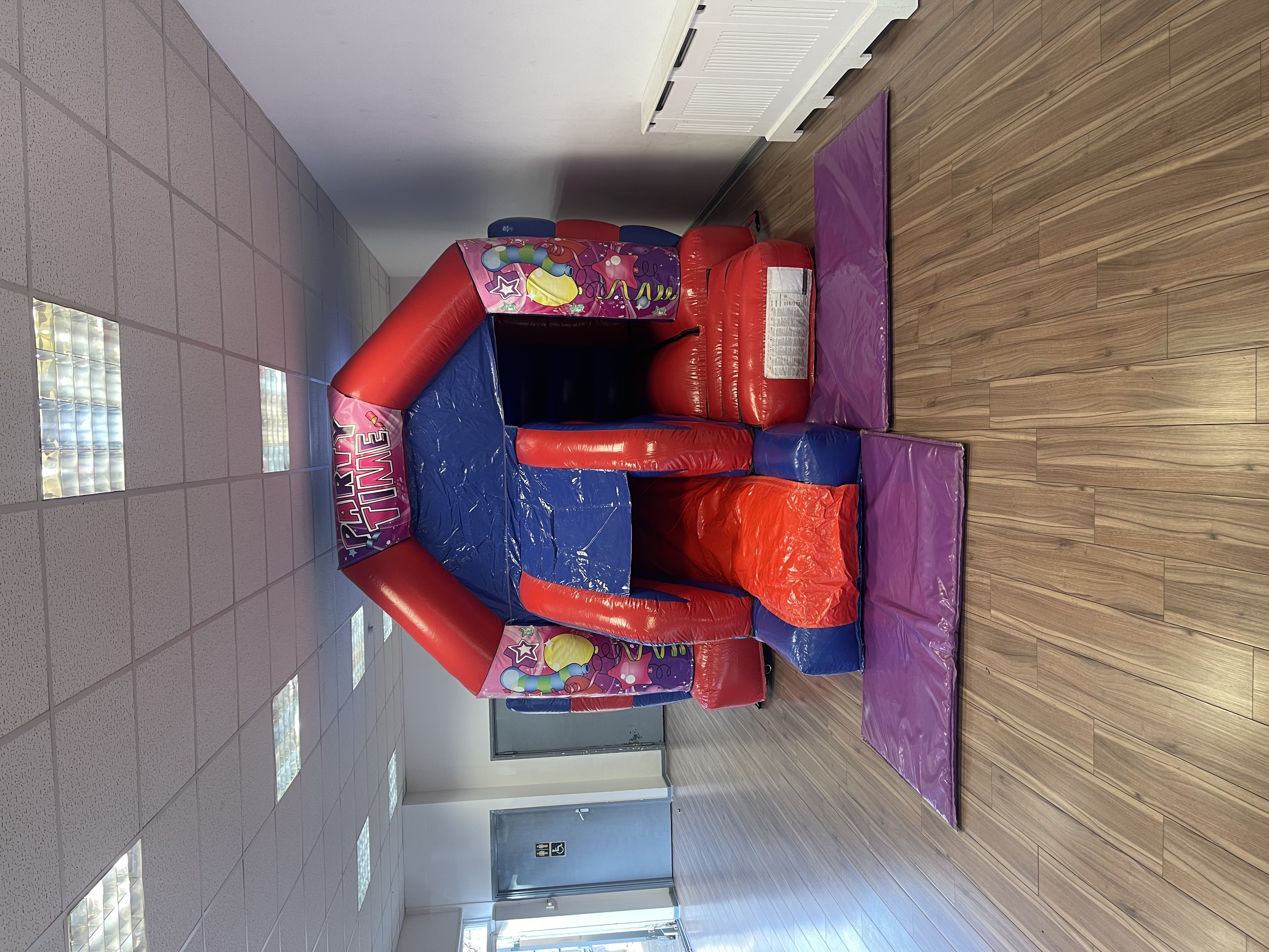 Pink Party Time Super Front Slide DISCO READY - Bouncy Castle Hire in ...